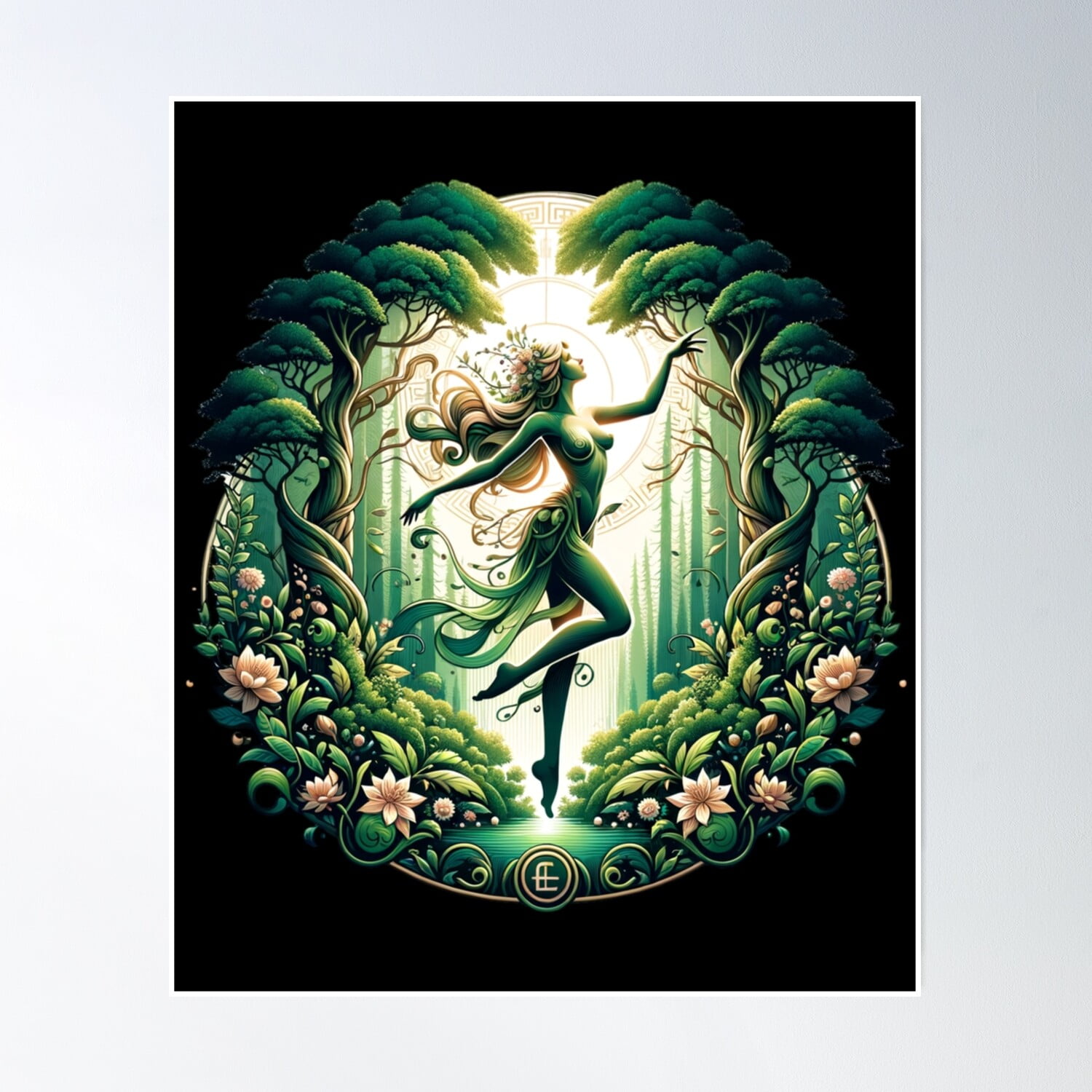 Enchanted Forest Nymph Fairy Art Poster Wall Art, Modern Wall Decor ...