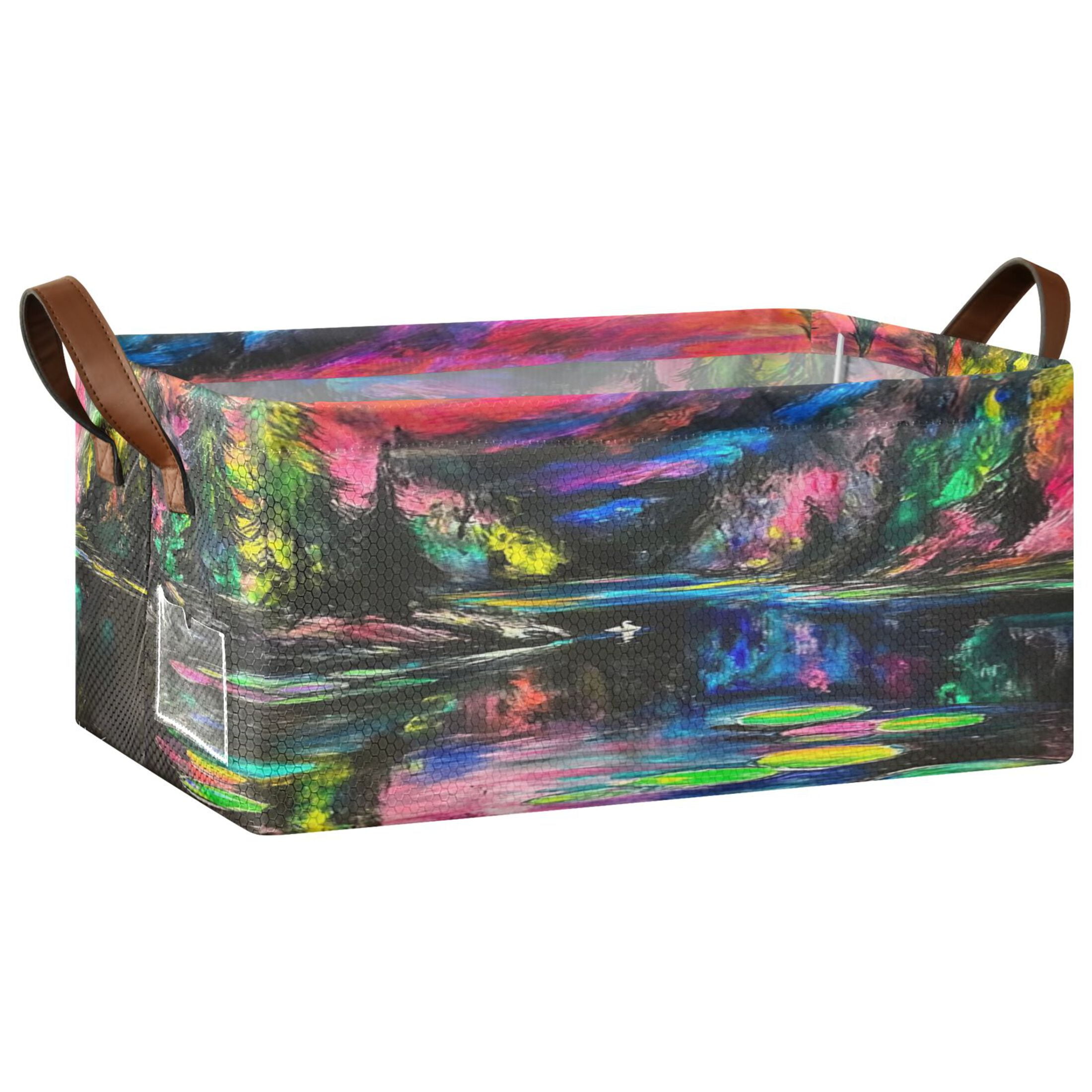 Enchanted Forest Open Home Storage Bins Foldable Metal Frame Shelf ...