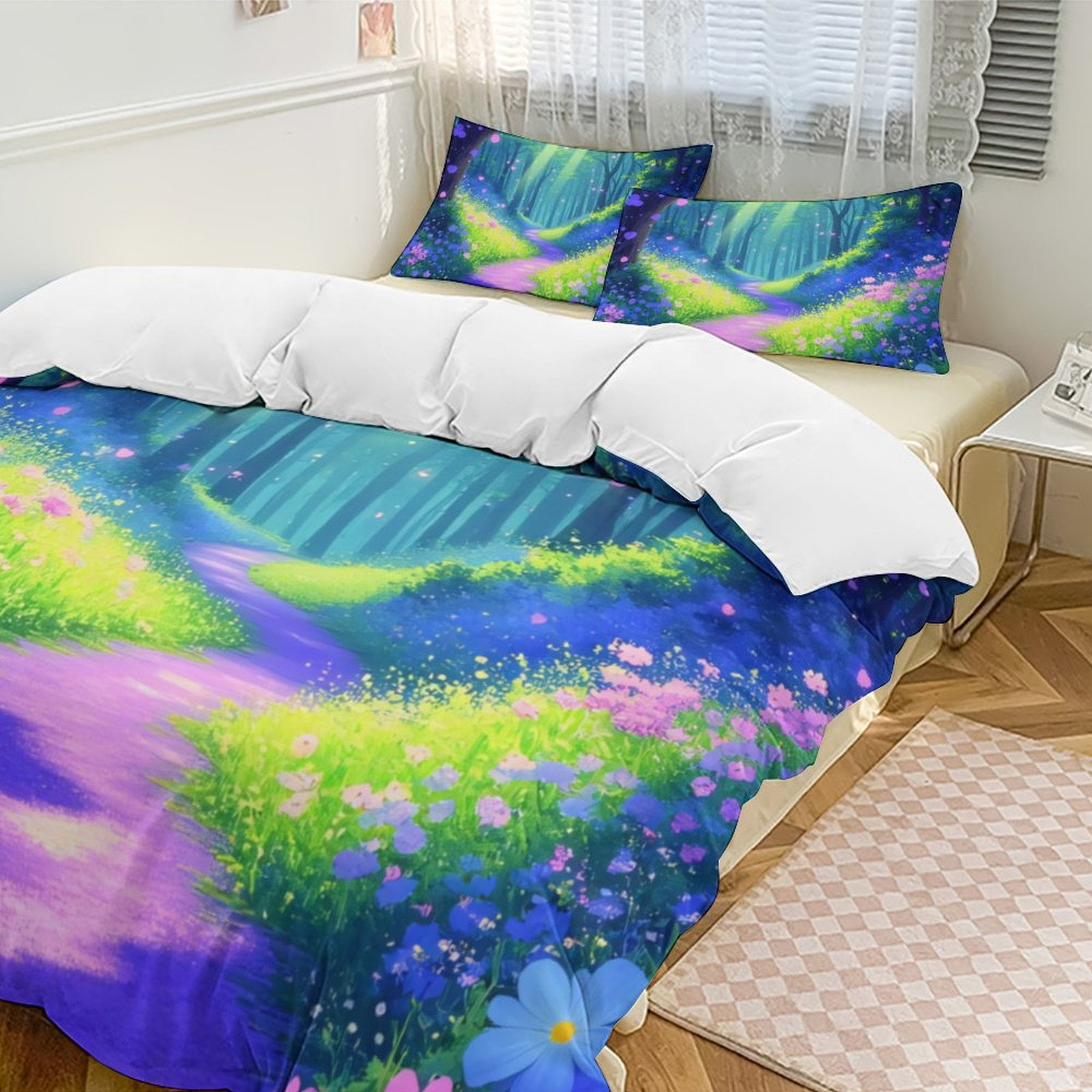 Enchanted Forest Path 3D Duvet Cover Set Quilt Cover Theme of Kid Boy Girl for Bedroom ...