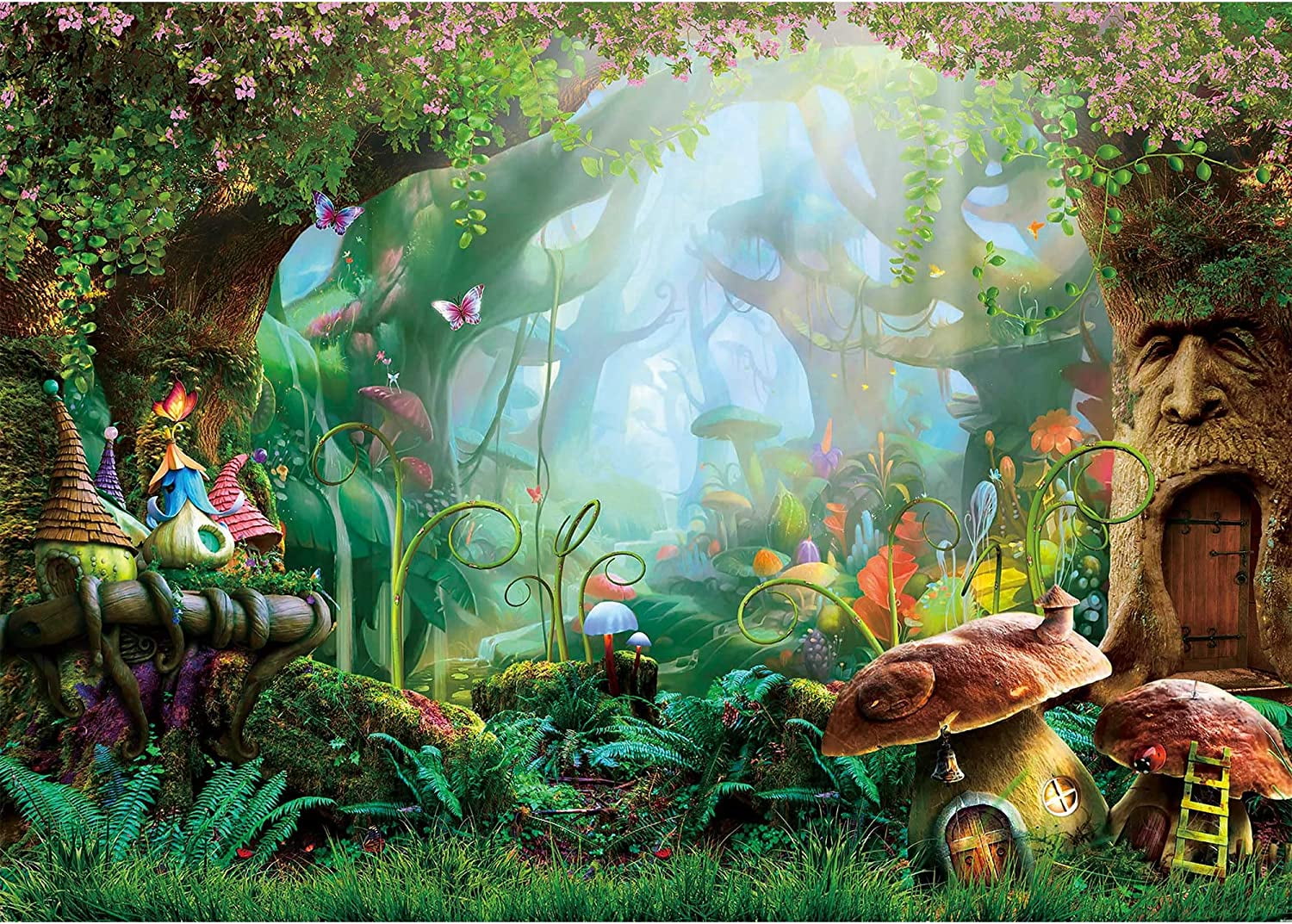 Enchanted Forest Photo Beautiful Background Fairy Tale Magic Big Tree ...