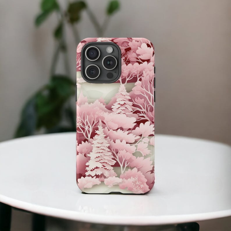 Enchanted Forest Pink Phone Case for iPhone 11 12 13 14 15 16 Pro Max ...