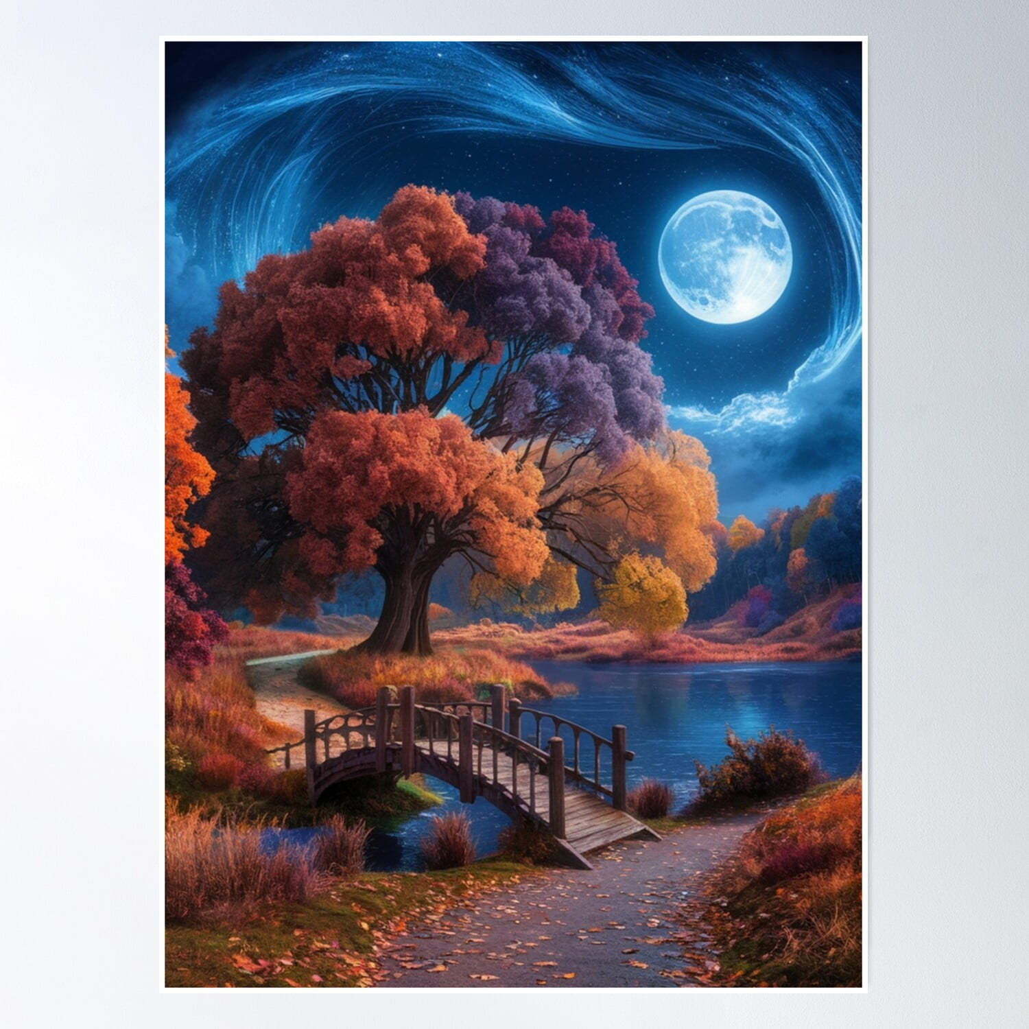 Enchanted Forest Poster Wall Art, Modern Wall Decor, 8x12 UNFRAMED ...