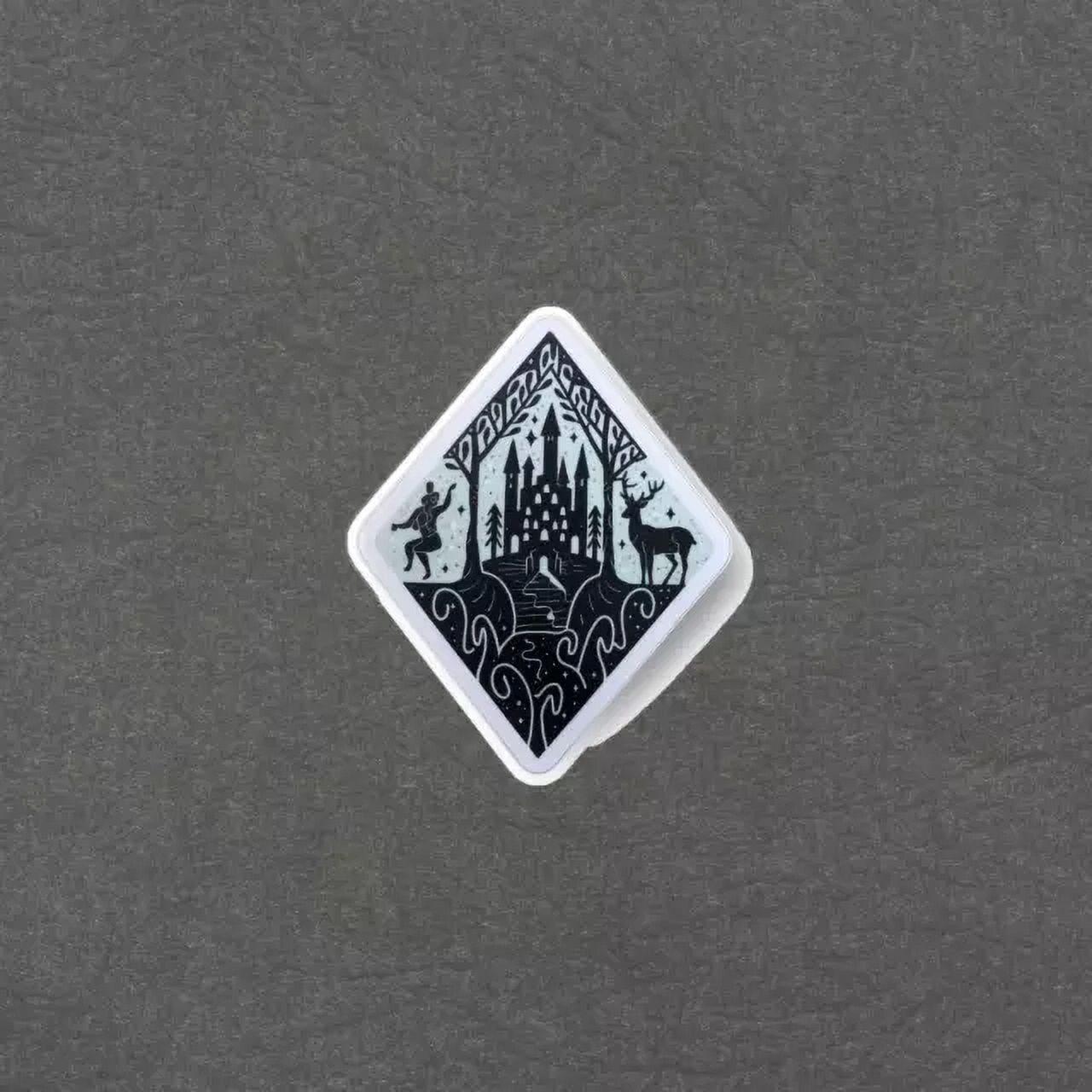 Enchanted Forest Sticker - Magical Fairytale Castle Silhouette ...