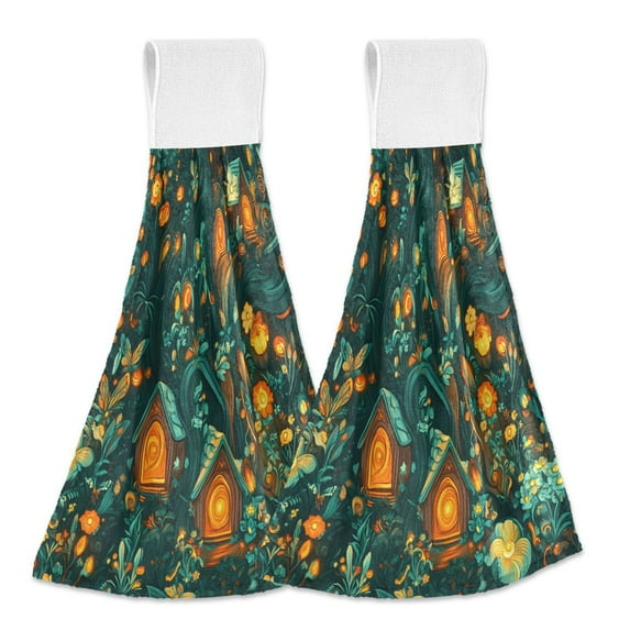 Enchanted Forest Stripes Lines Hand Towels 2 Pack Quick Drying Home ...