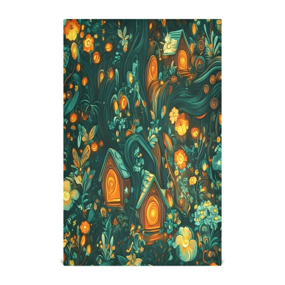 Enchanted Forest Stripes Lines Kitchen Towels Dishcloth Decorative ...