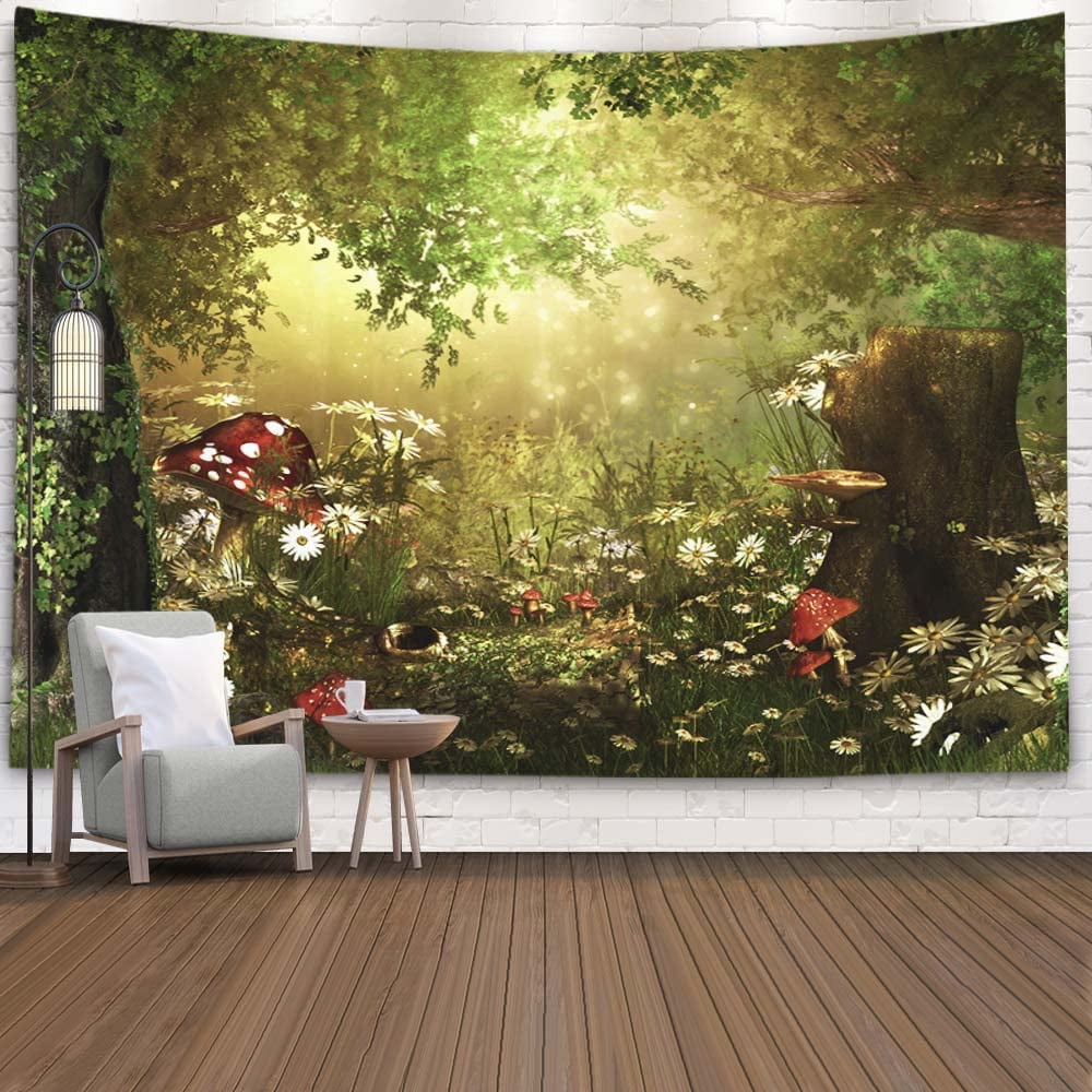 Enchanted Forest Tapestry Beautiful Charming Fairy Tale Woodland Wall ...