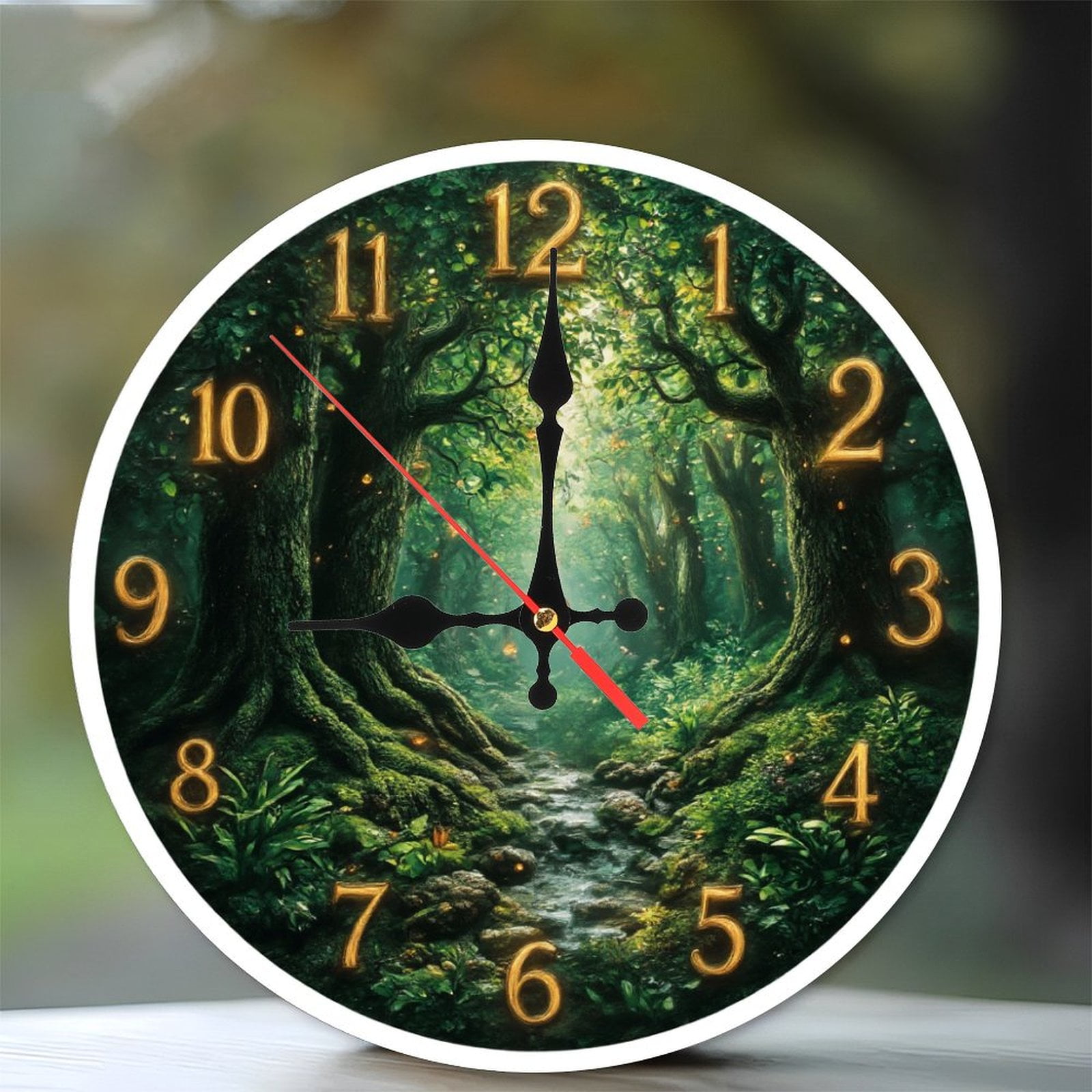 Enchanted Forest Wall Clock Magical Nature Scene Home Decor 10-Inch ...