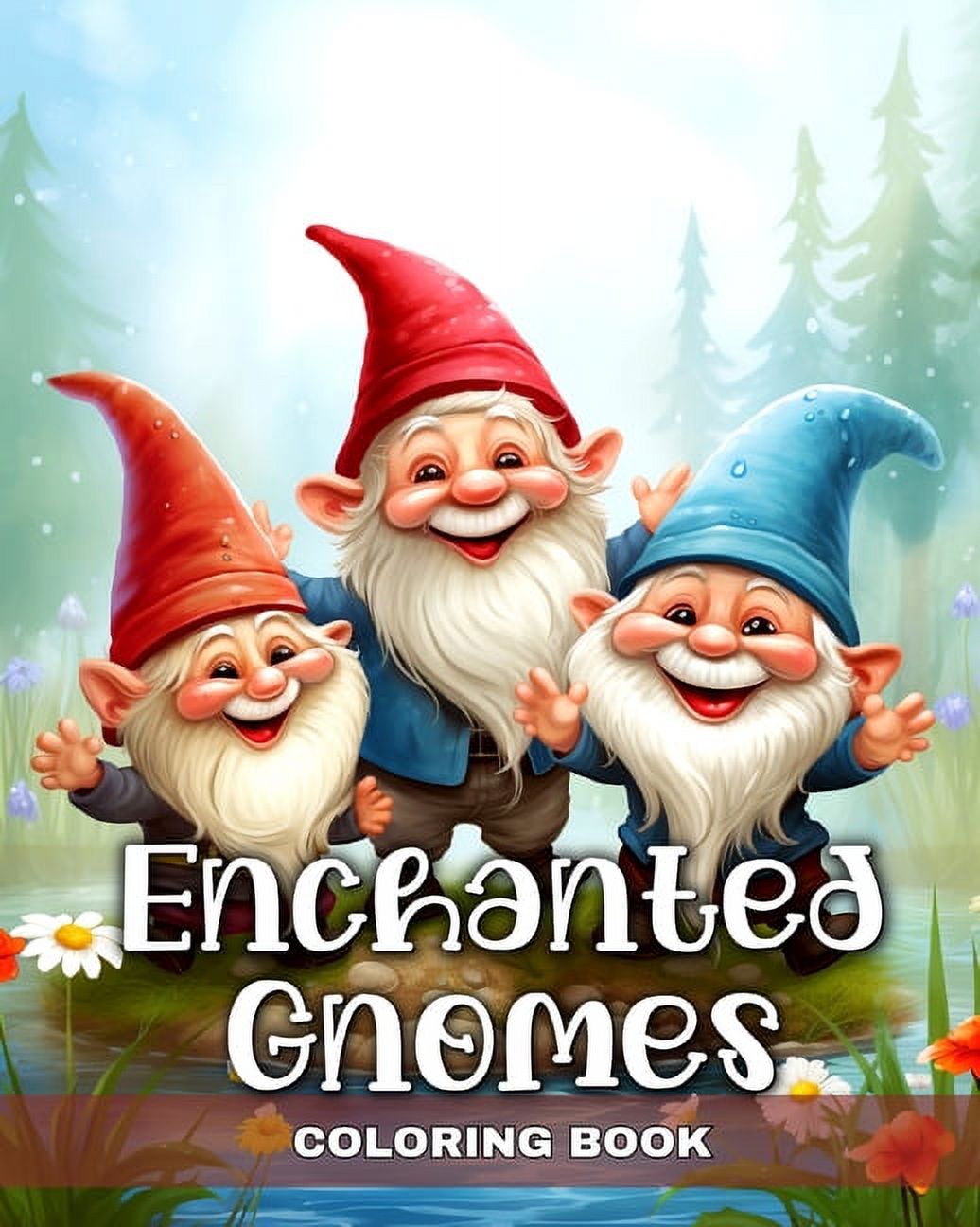 Enchanted Gnomes Coloring Book: Fantasy Colouring Pages with Cute ...