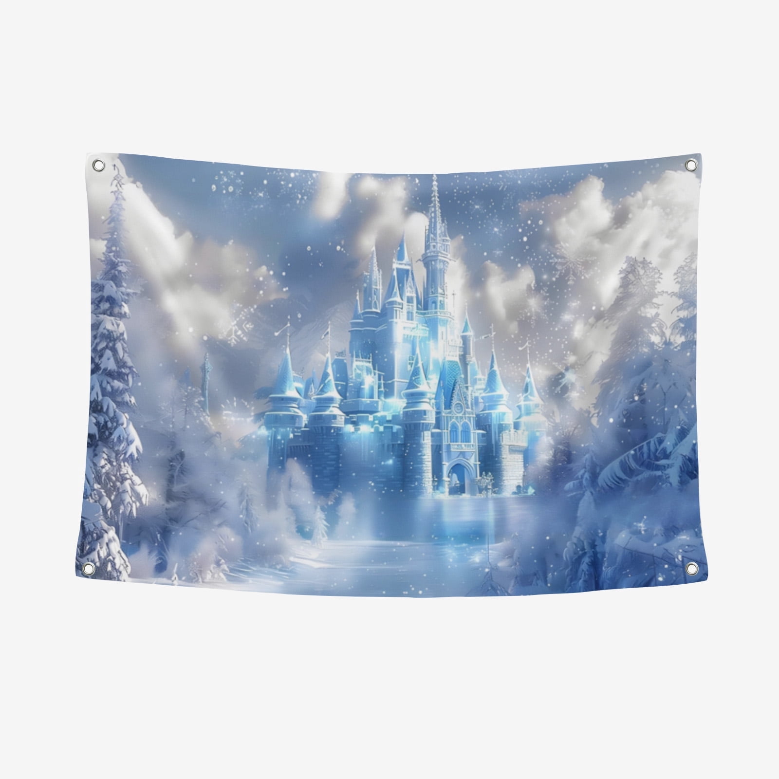 Enchanted Ice Castle Thickened Polyester Background Cloth - Heat ...
