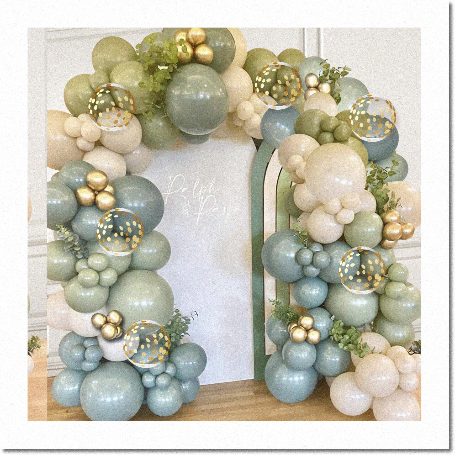 Enchanted Jungle Balloon Garland Kit - 139PCS Green Ash Mist Green Blue ...
