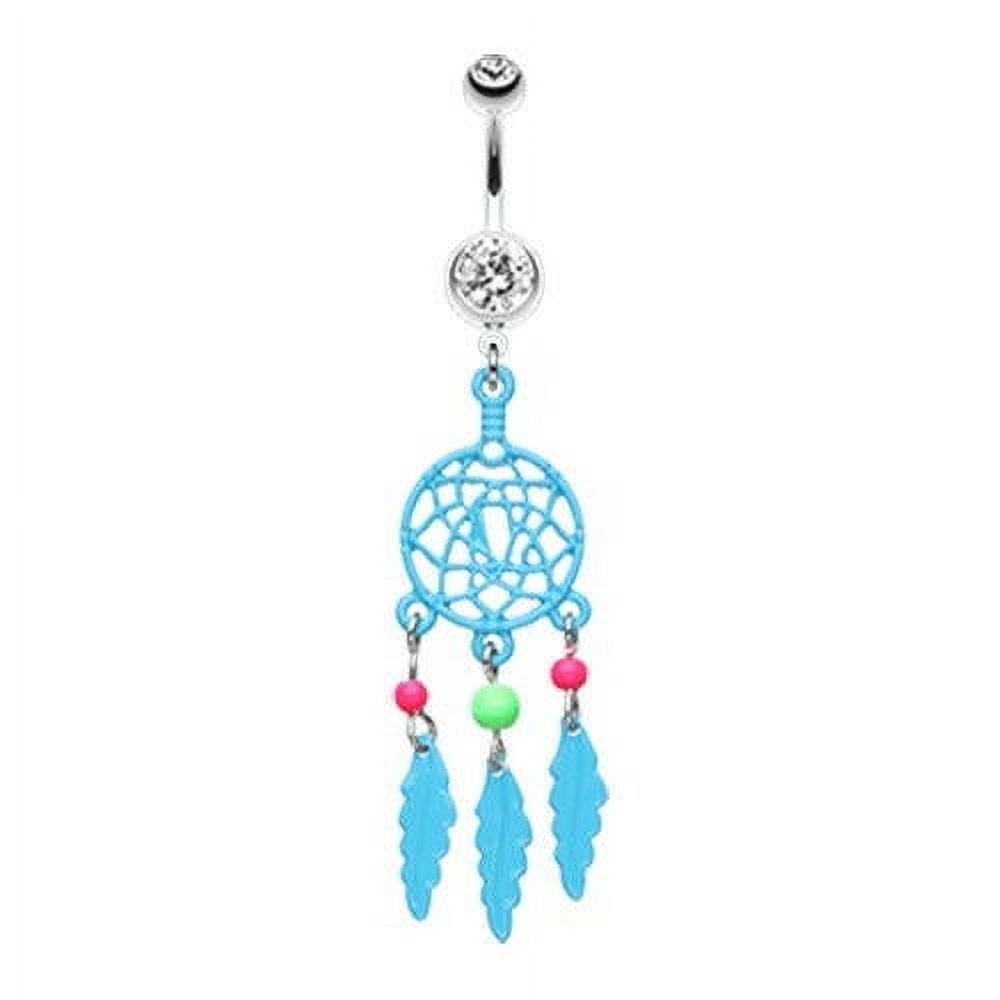 Enchanted Links Dream Catcher Belly Button Ring - Walmart.com