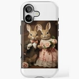 Enchanted Love Vintage Bunnies Fantasy iPhone Case 17 to 11 Pro Max ...