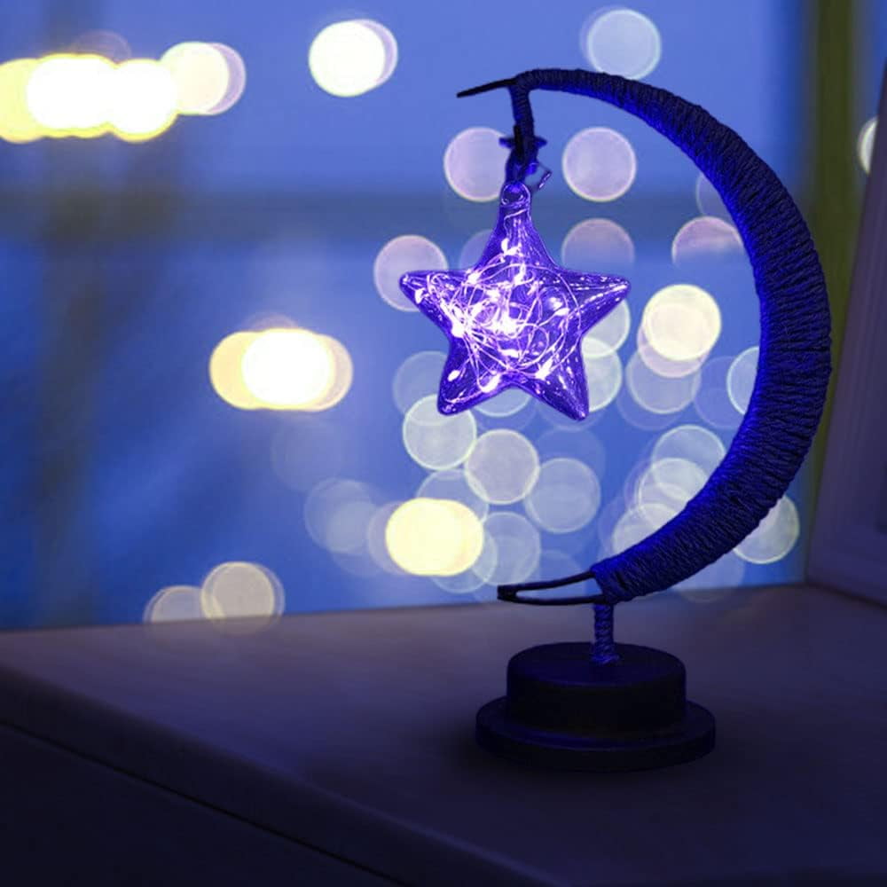 Enchanted Lunar Lamp, LED Decorative Light Star Moon Night Light ...