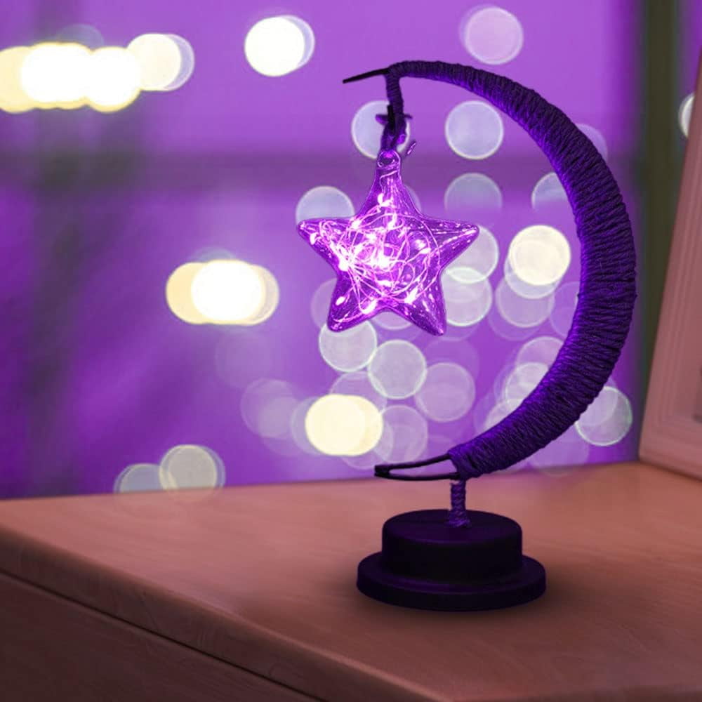 Enchanted Lunar Lamp, LED Decorative Light Star Moon Night Light ...
