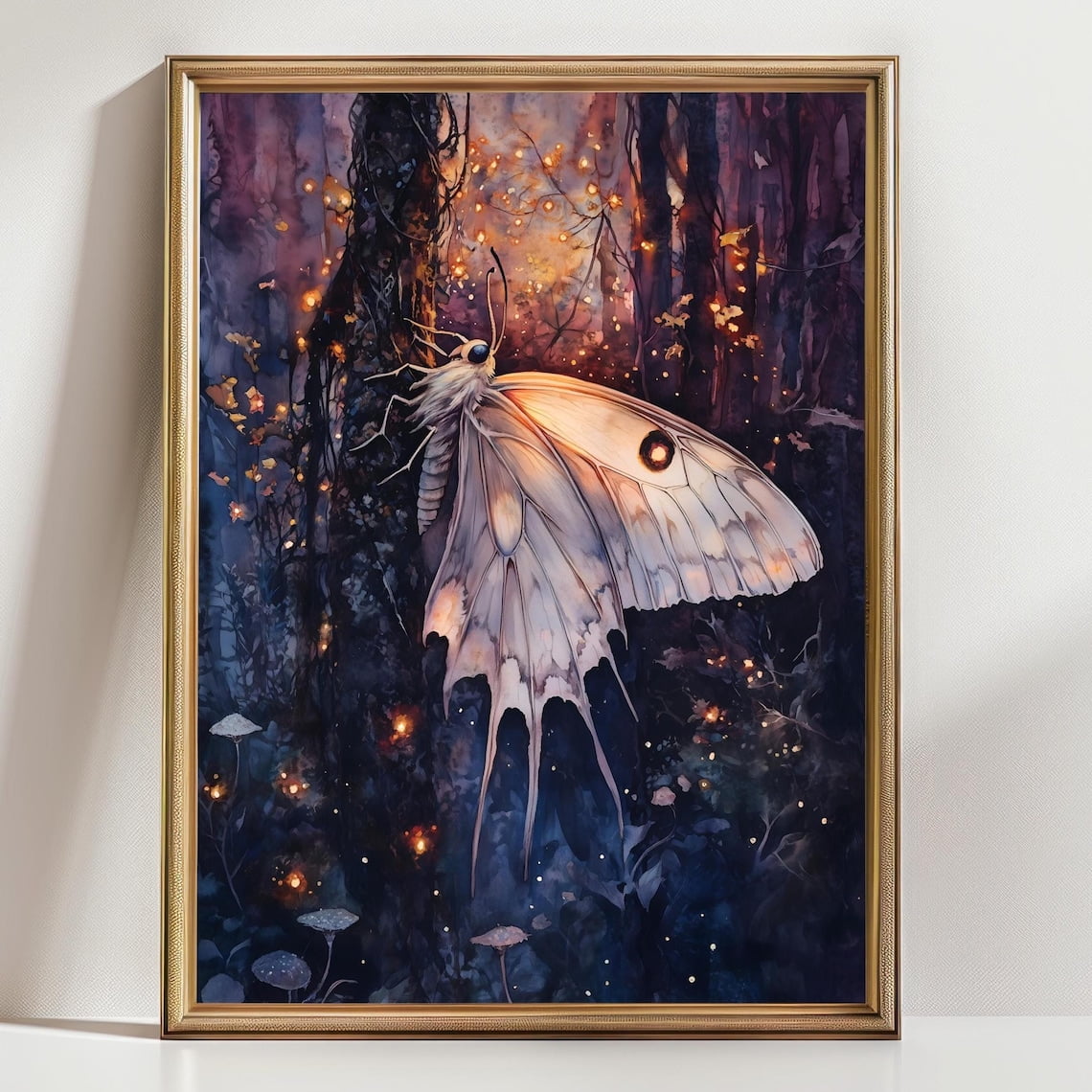 Enchanted Moth – Glowing Wings In Twilight Forest Moth Art Print ...