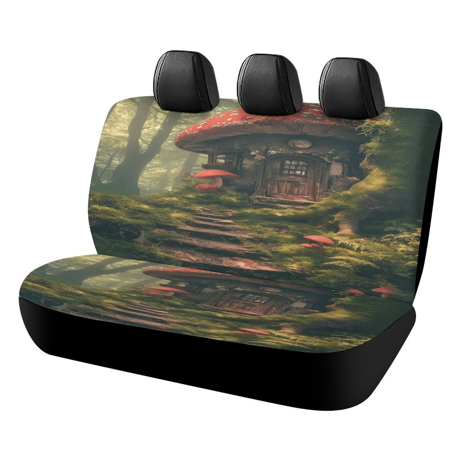 Enchanted Mushroom Cottage Rear Seat Covers, Car Backseat Protector ...