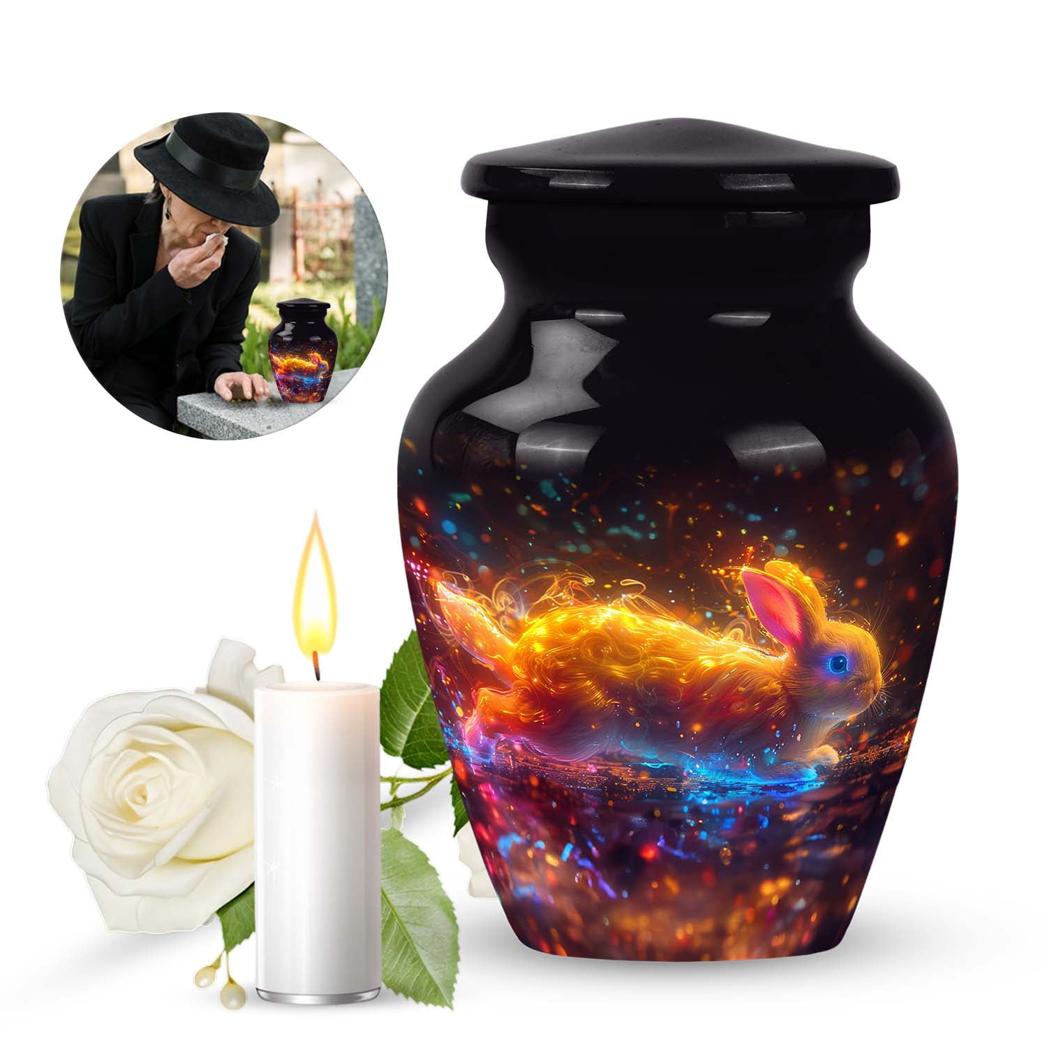 Enchanted Neon Wilderness Burial Urns For Cremated Remains - Urn Small ...