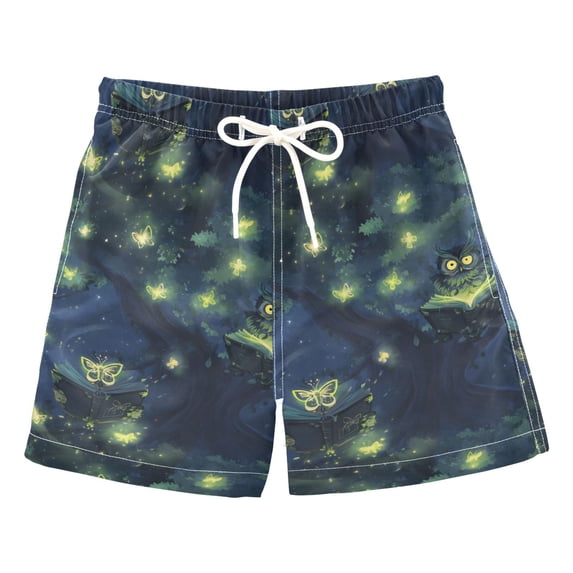 Enchanted Night Reader Swim Trunks Quick Dry Beach Pool Board Shorts ...