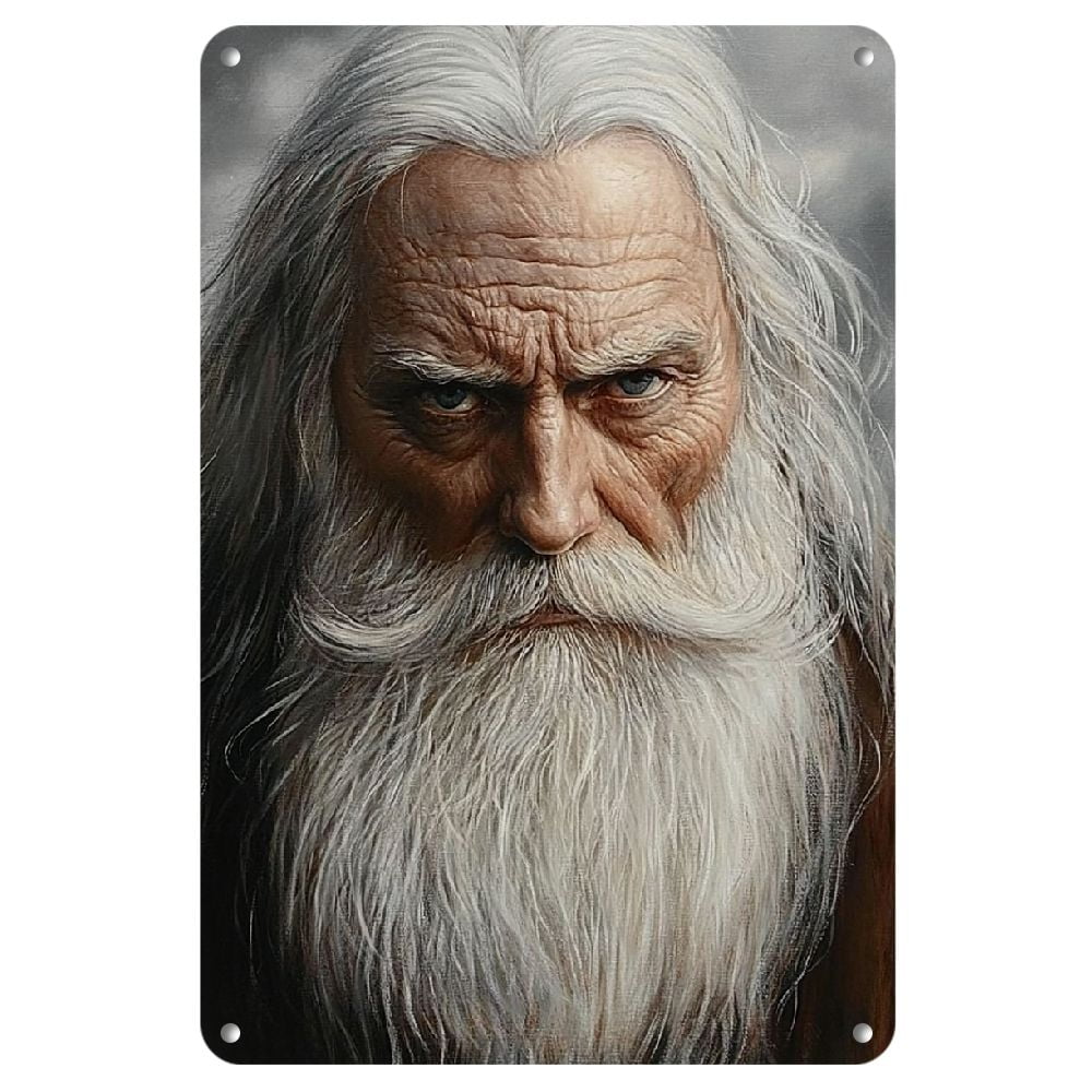 Enchanted Old Magician Iron Wall Art - 8"x12" Square Metal Sign for ...