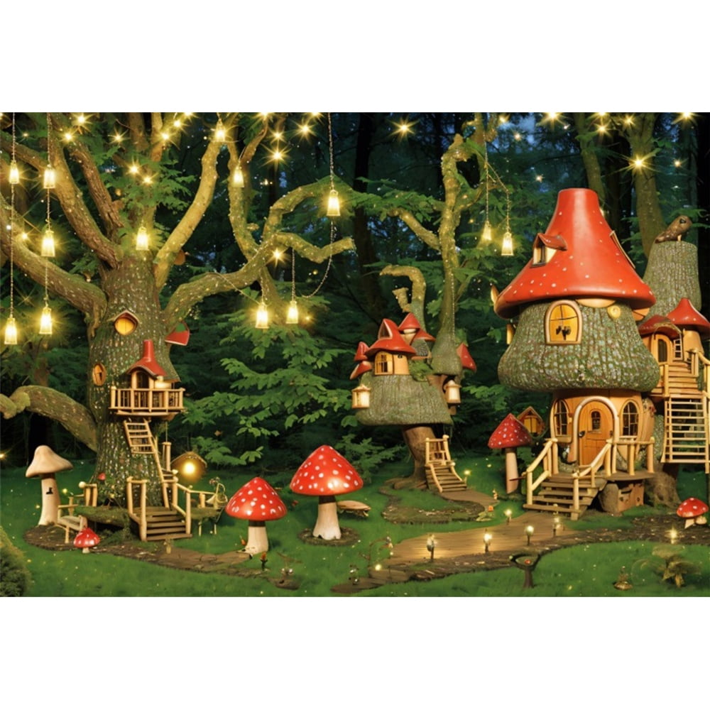 Enchanted Photography Backdrop Wonderland Fairy Tale Mushroom Dreamland ...