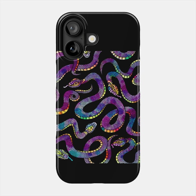 Enchanted Purple Snakes Mystical Serpent Graphic Case for iPhone 11,12 ...