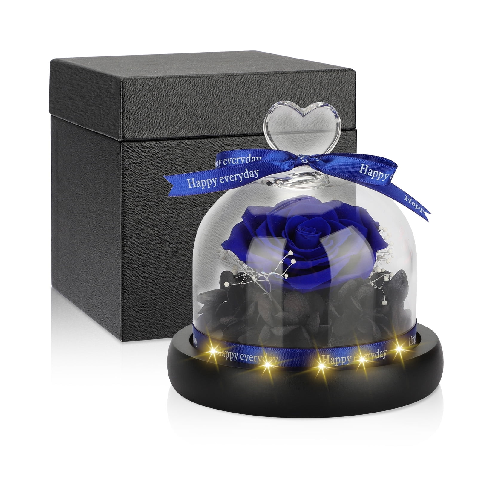 Enchanted Red Silk Rose, Real Eternal Roses with Led Lights Beautiful ...