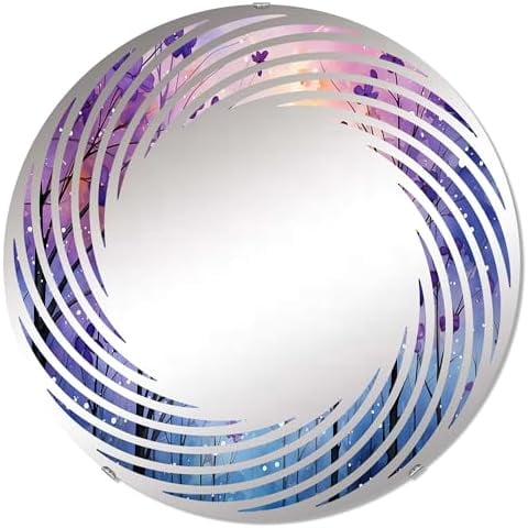 Enchanted Surrealism - Violets Spiral Floral - 24 Inches - Round ...