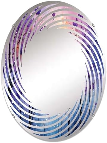 Enchanted Surrealism - Violets Spiral Floral - 24x36 Inches - Oval ...