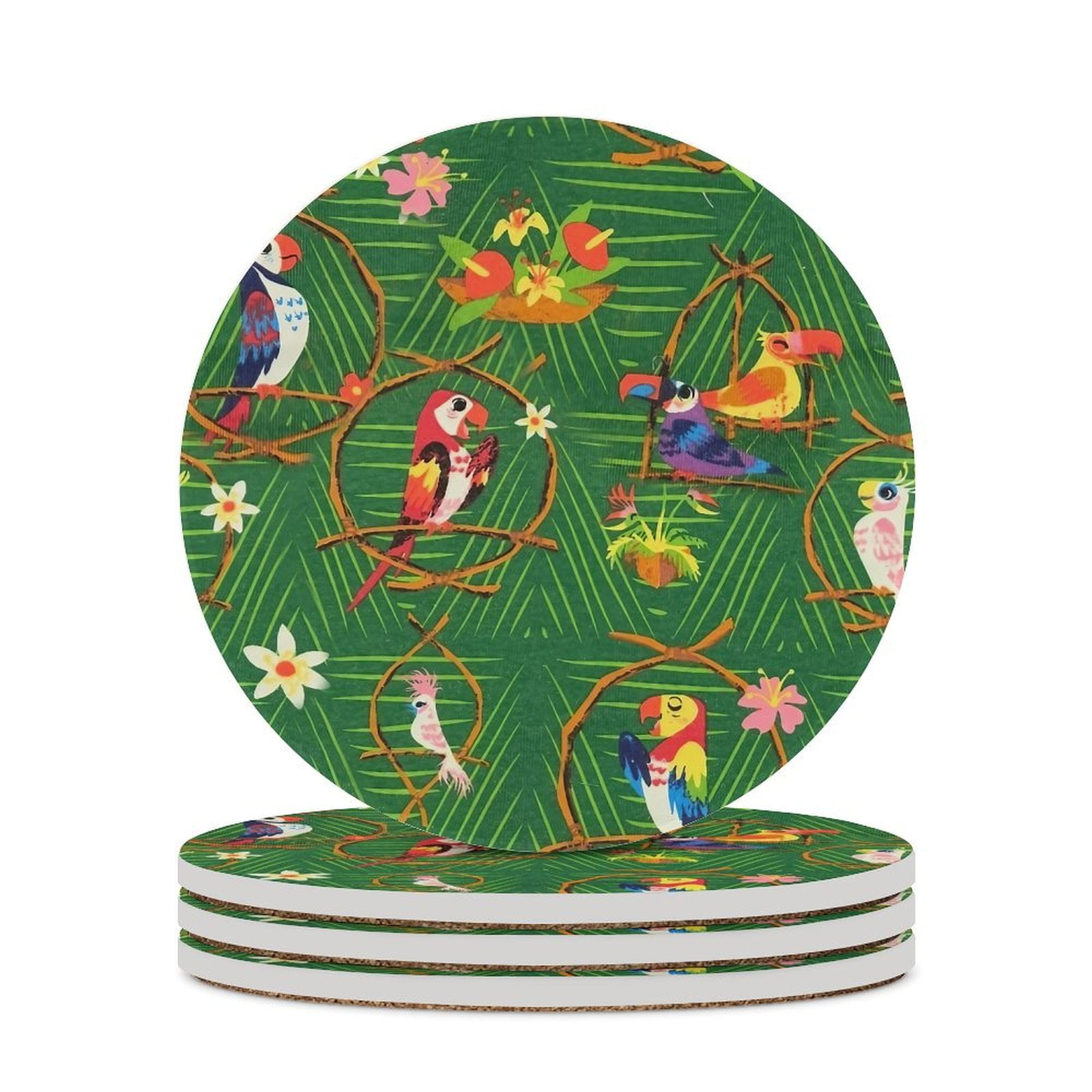 Enchanted Tiki Room Ceramic Coasters Absorbent Coasters for Drinks ...
