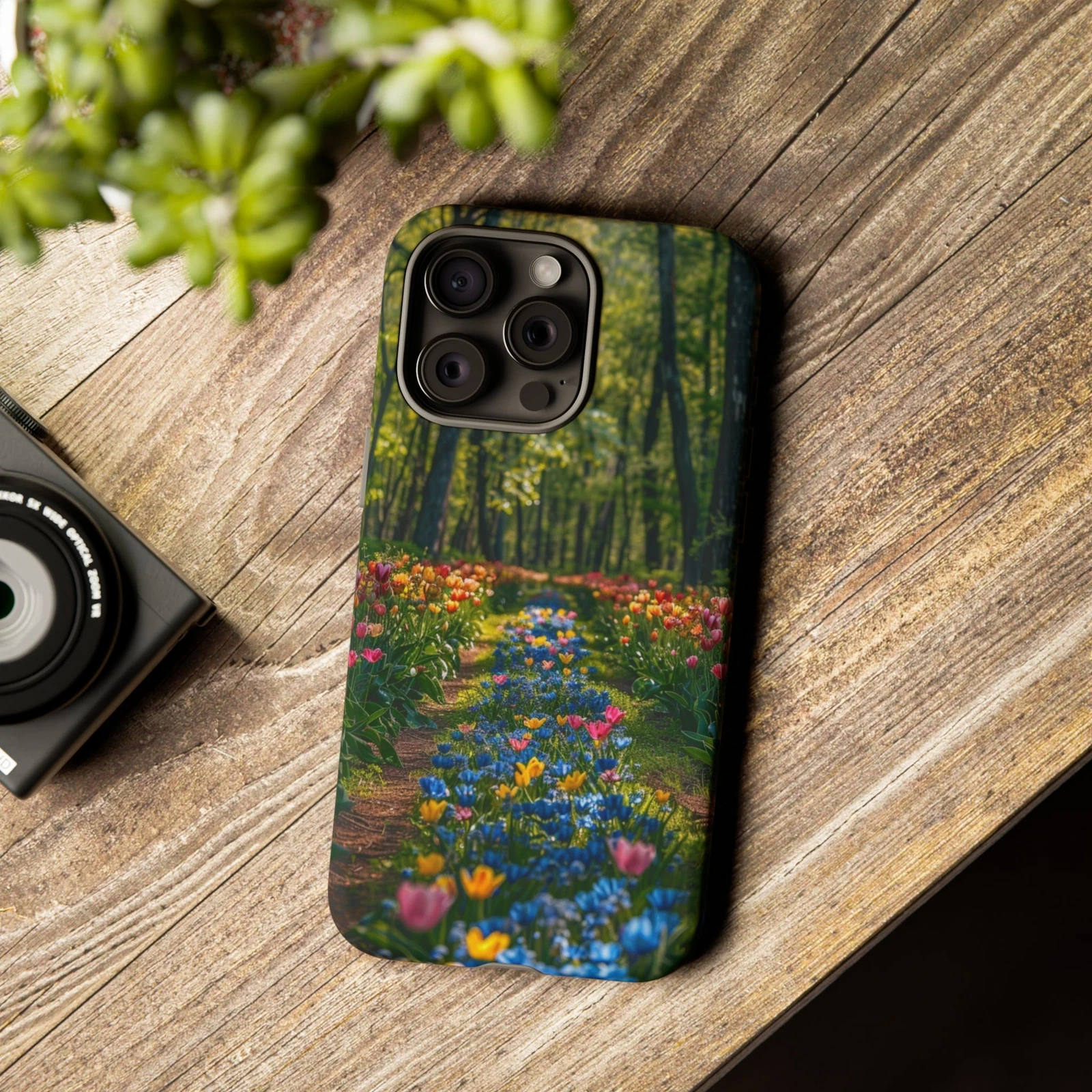 Enchanted Tulip Flowers Art Phone Case for iPhone 11 to 16 Pro Max ...