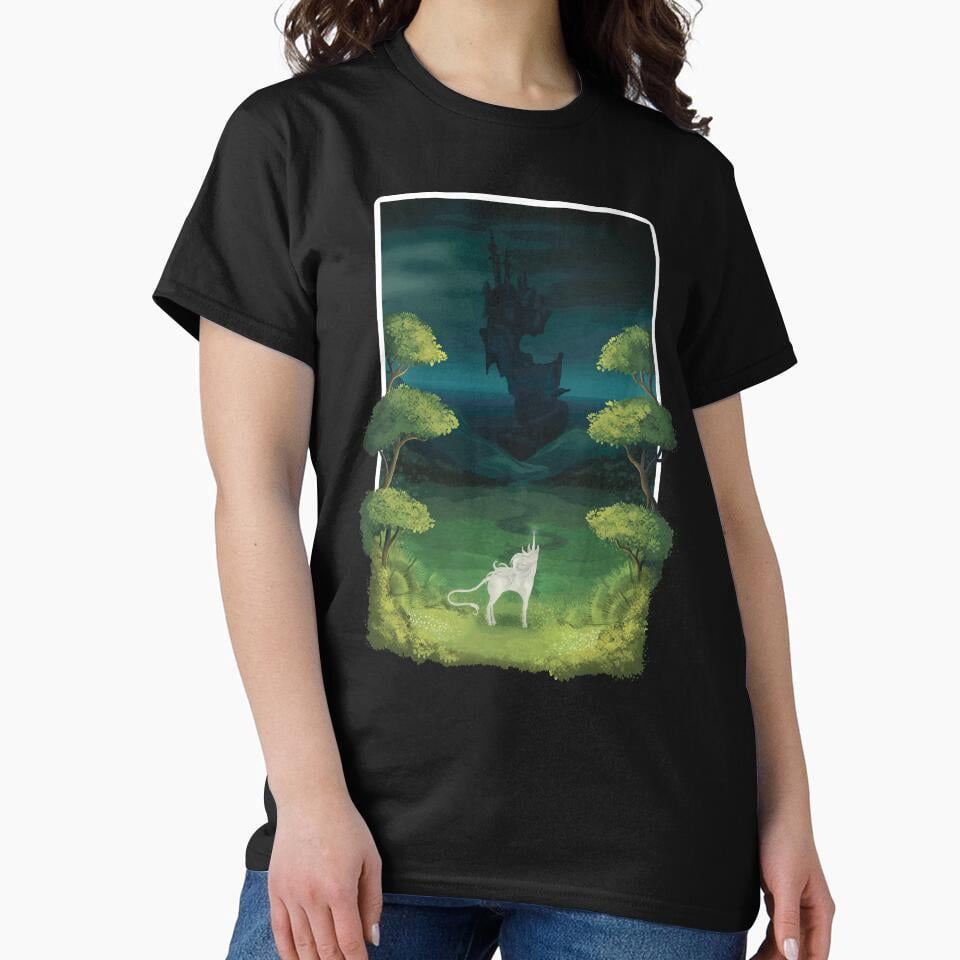 Enchanted Unicorn Castle T-Shirt | Fantasy Art Print | Mythical ...