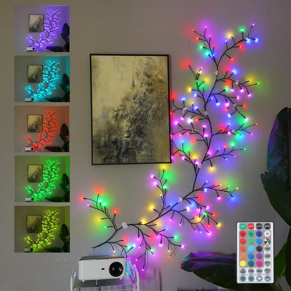 Enchanted Vines for Decor, Christmas Decorations 18 Multi-Color 144 6FT ...