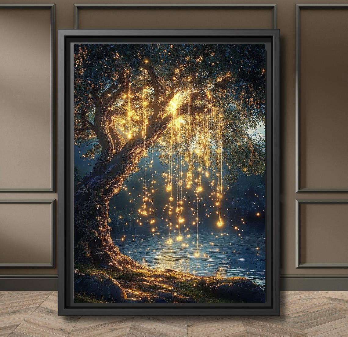 Enchanted Weeping Willow Poster Mystical Woodland Tree Illustration ...