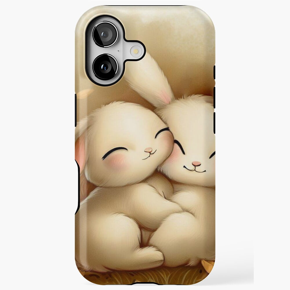 Enchanted Woodland Adorable Rabbits iPhone Case 17 to 11 Pro Max ...