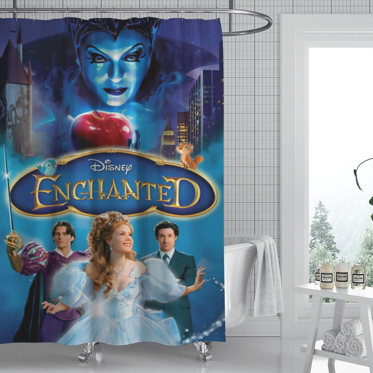 Enchanted shower curtain features an iconic print, is waterproof and ...