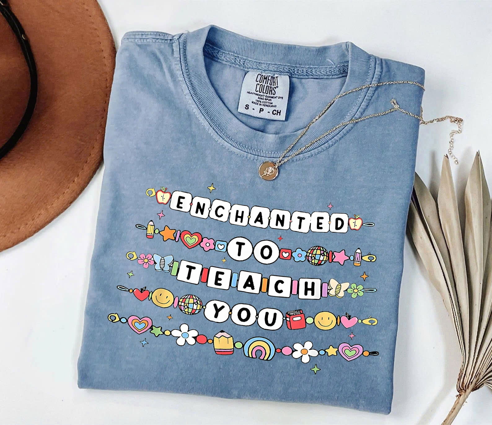 Enchanted to Teach Teacher Shirt – Comfort Colors Friendship Bracelet ...