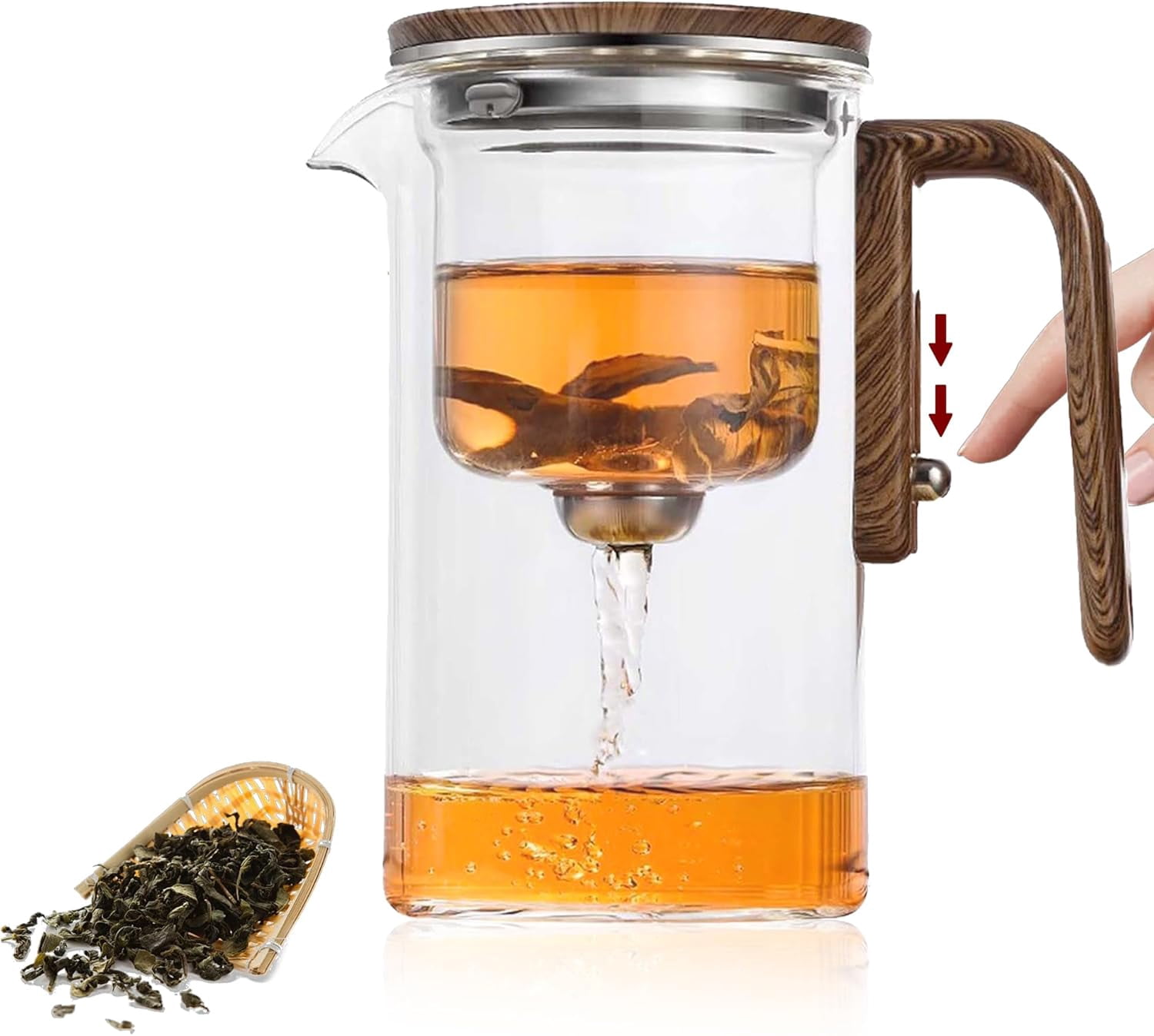 Enchanti Tea Pot, Magic Witchcraft Enchanted Glass Teapot with Strainer ...