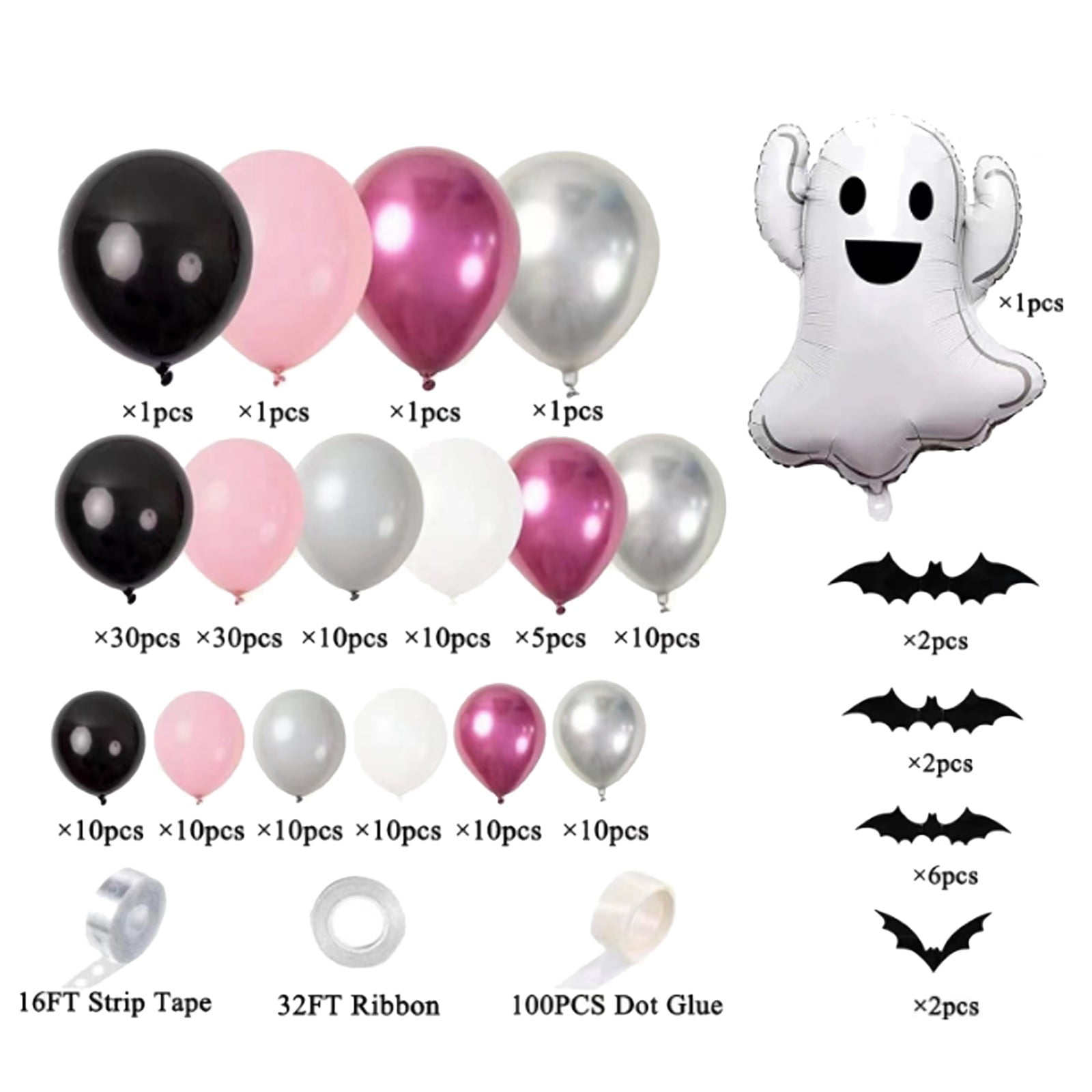 Enchanting And Black Themed Party Balloon Garland Set Background ...