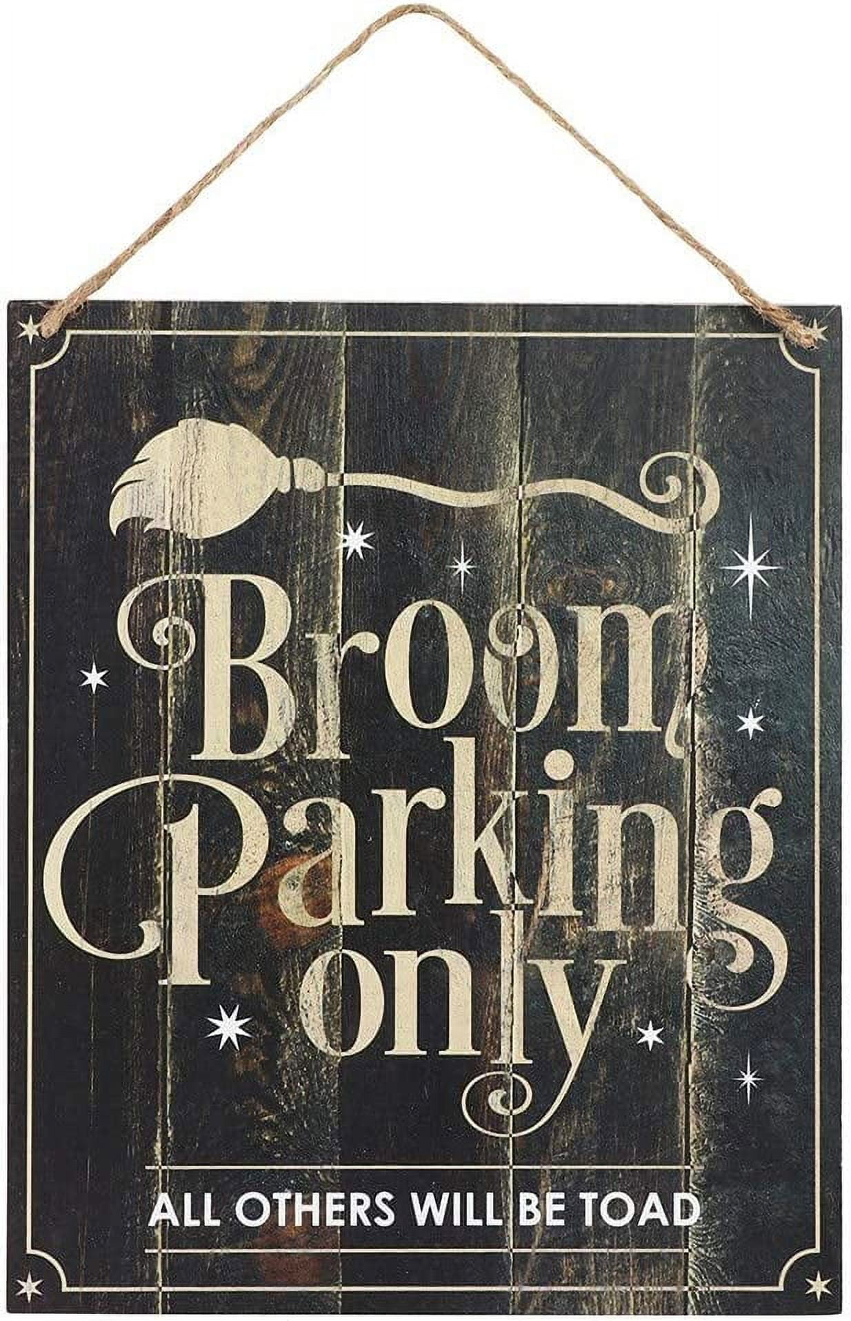 Enchanting "Broom Parking " Hanging Sign - 30cm x 25cm (1 Pc ...