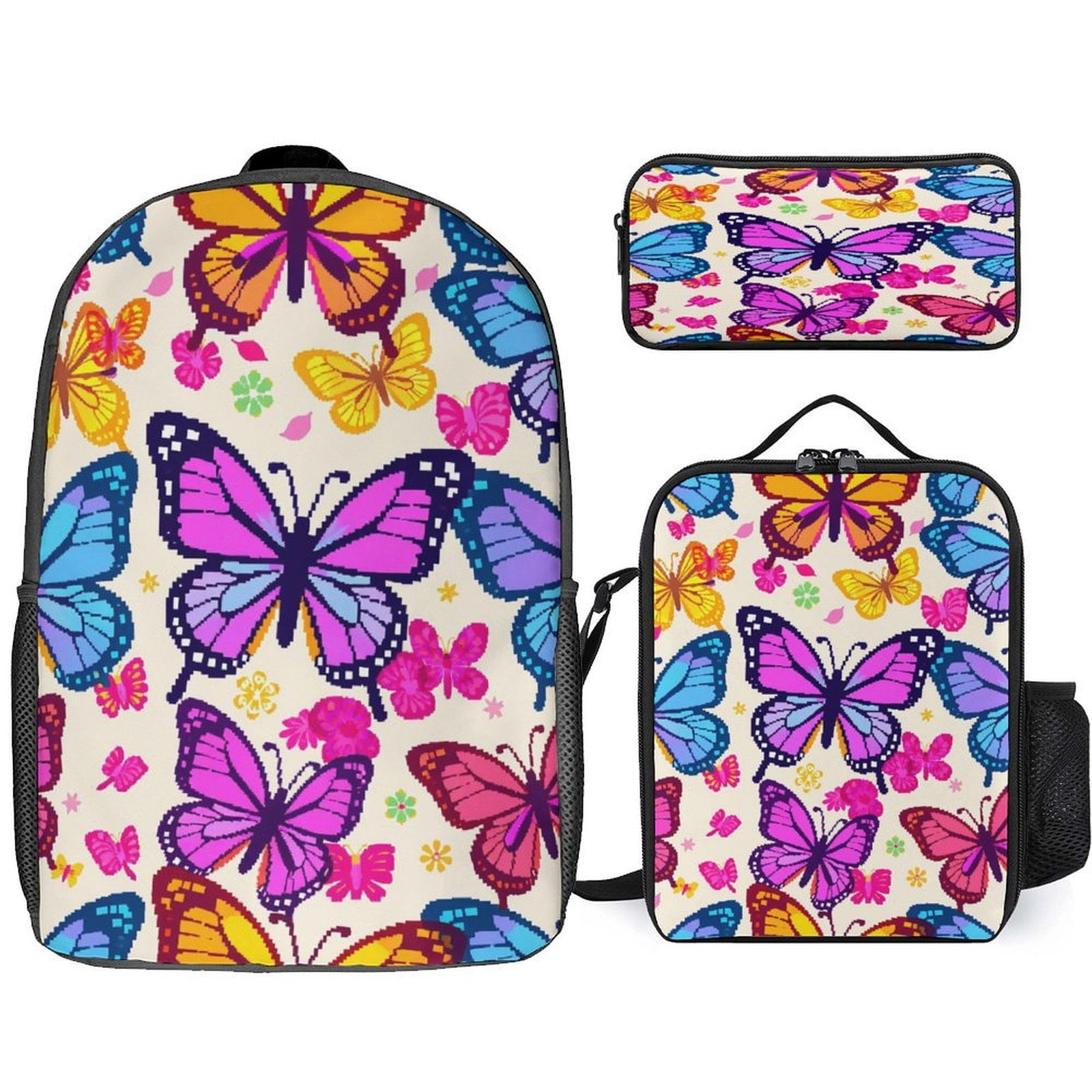 Enchanting Butterfly 3pcs/Set Student Travel Bags Laptop Daypack ...