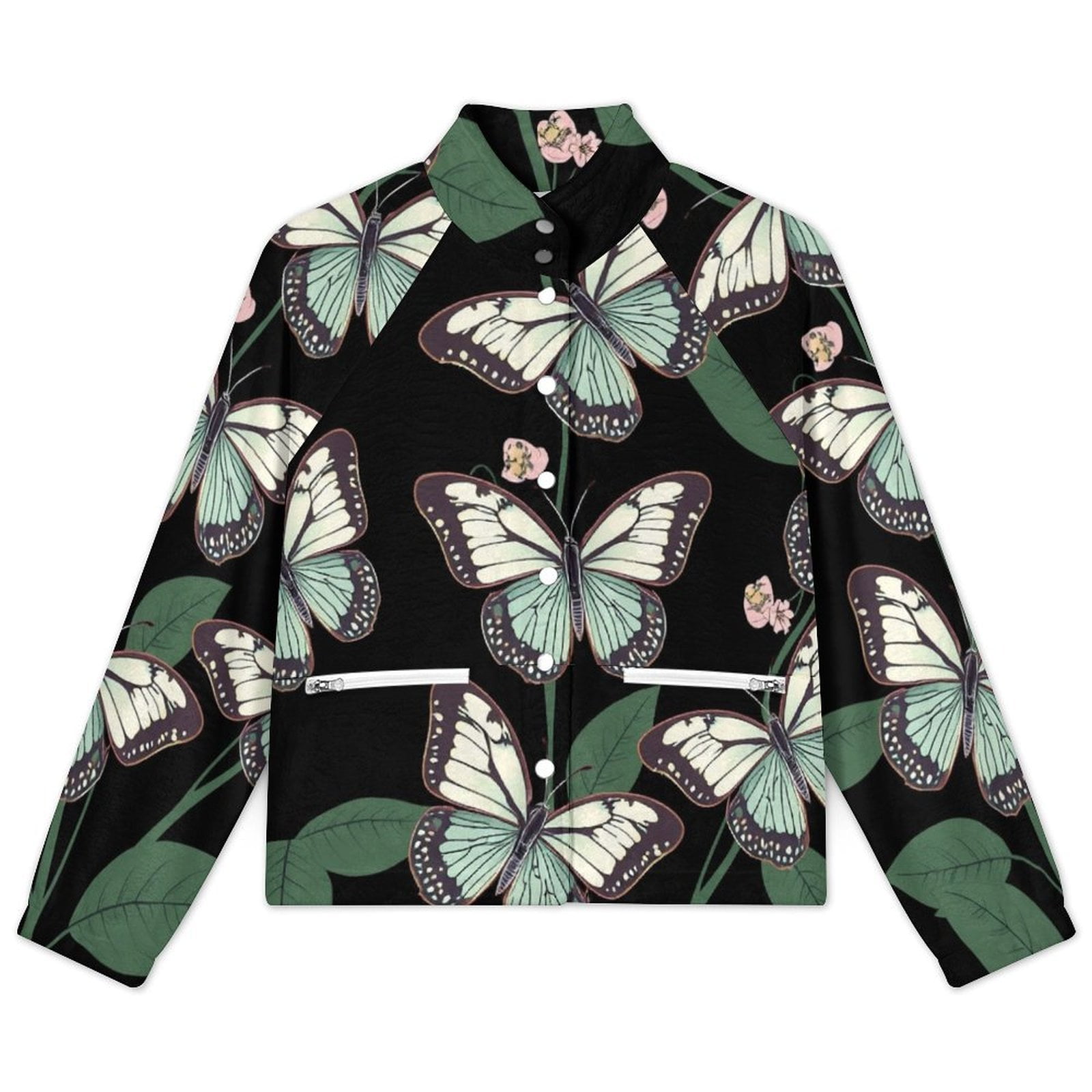 Enchanting Butterfly Autumn Winter Jacket Women Coat Short Plush Stand ...