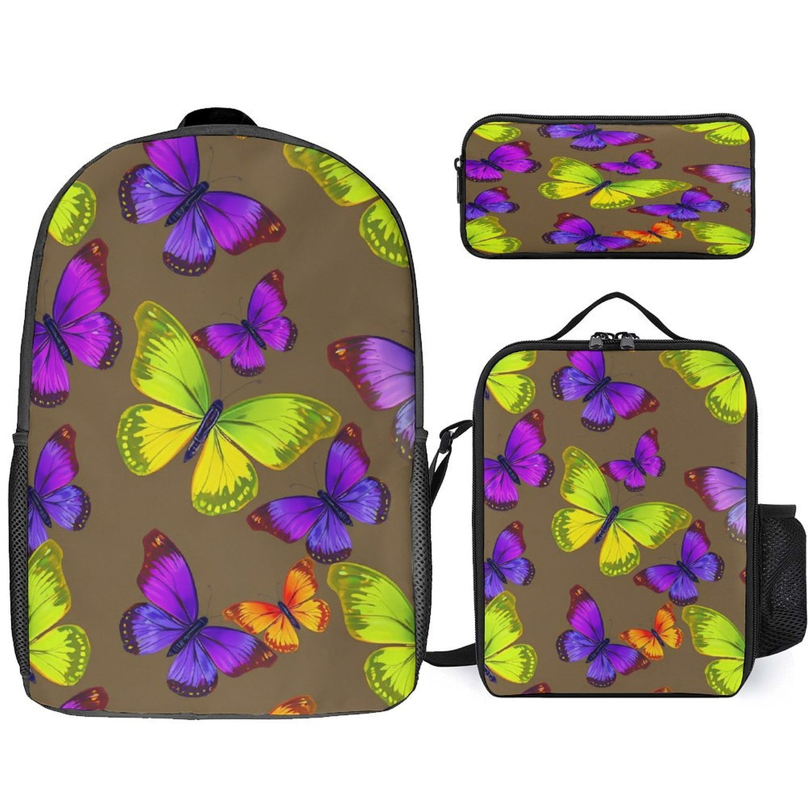 Enchanting Butterfly Backpack Bookbag Students Bags S Rucksack Lunch ...