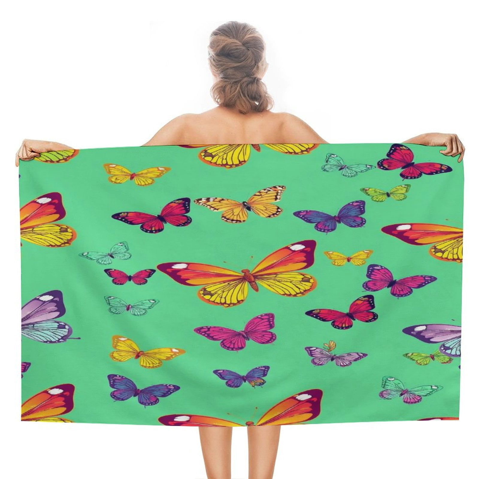 Enchanting Butterfly Beach Blanket Soft Absorbent Lightweight Long Wide ...