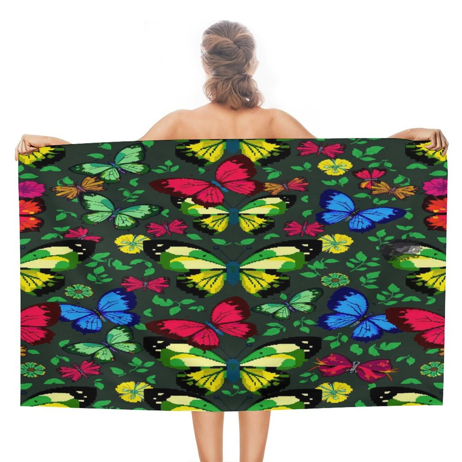 Enchanting Butterfly Beach Blanket Soft Absorbent Lightweight Long Wide ...