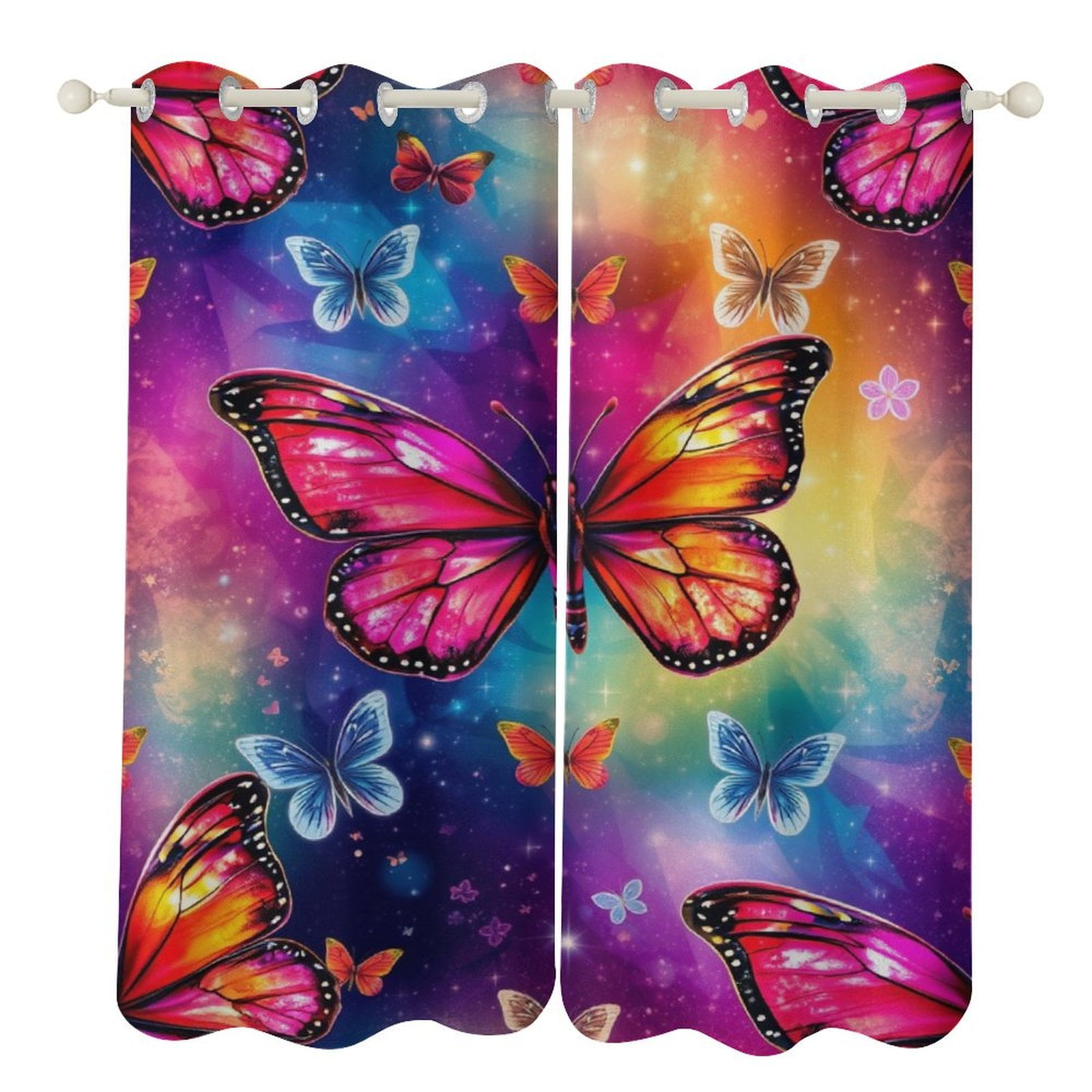 Enchanting Butterfly Curtains for Bedroom Living Room Drapes Kitchen ...