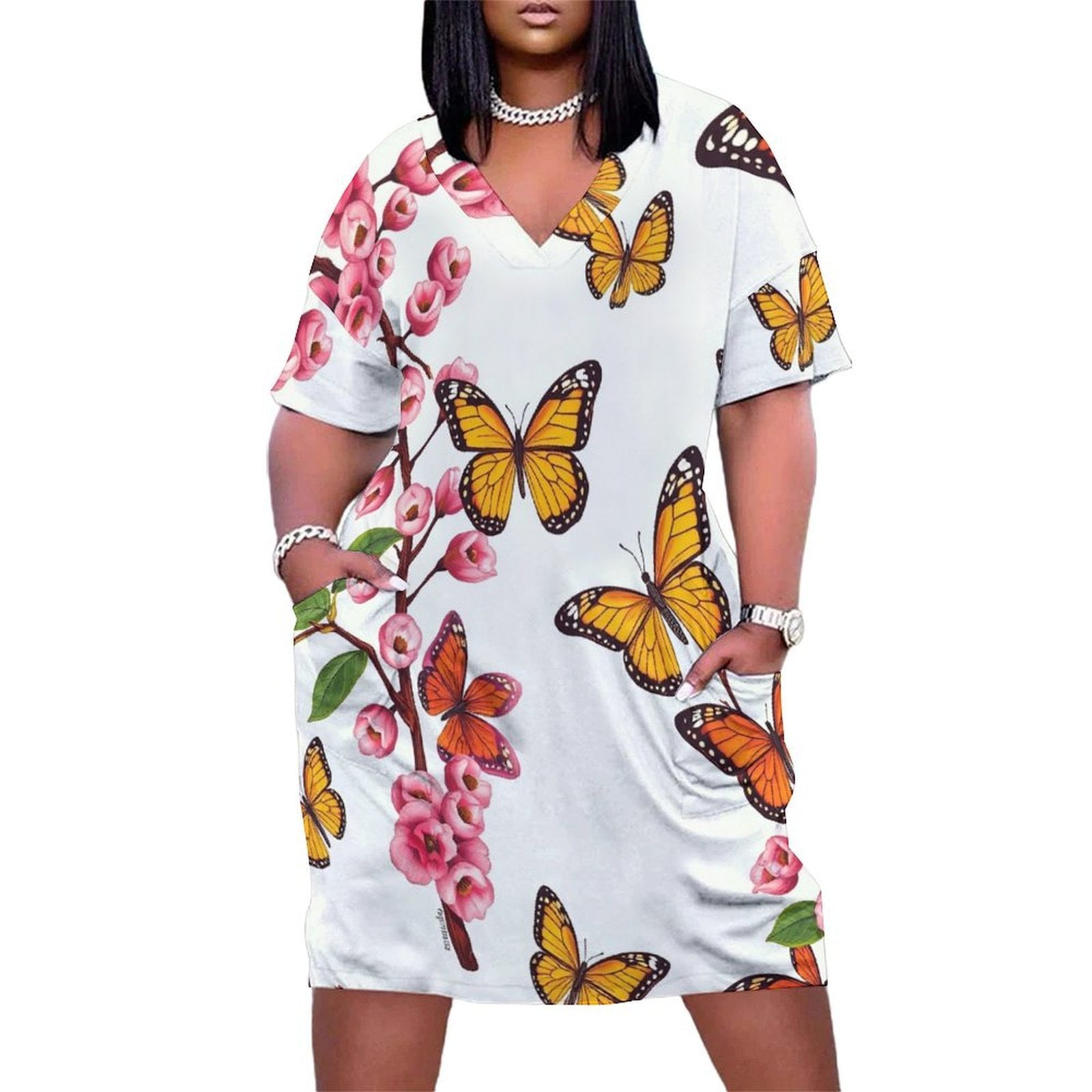Enchanting Butterfly Dress Loose Pocket Dress Women Clothing 2025 New Arrivals Elegant Chic ...