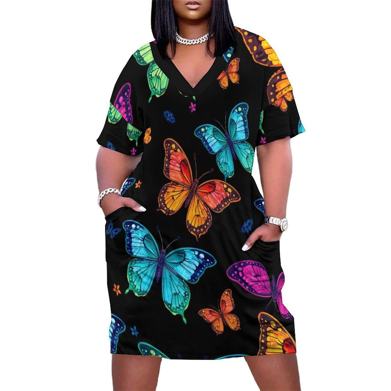Enchanting Butterfly Dress Loose Pocket Dress Women Clothing 2025 New Arrivals Elegant Chic ...