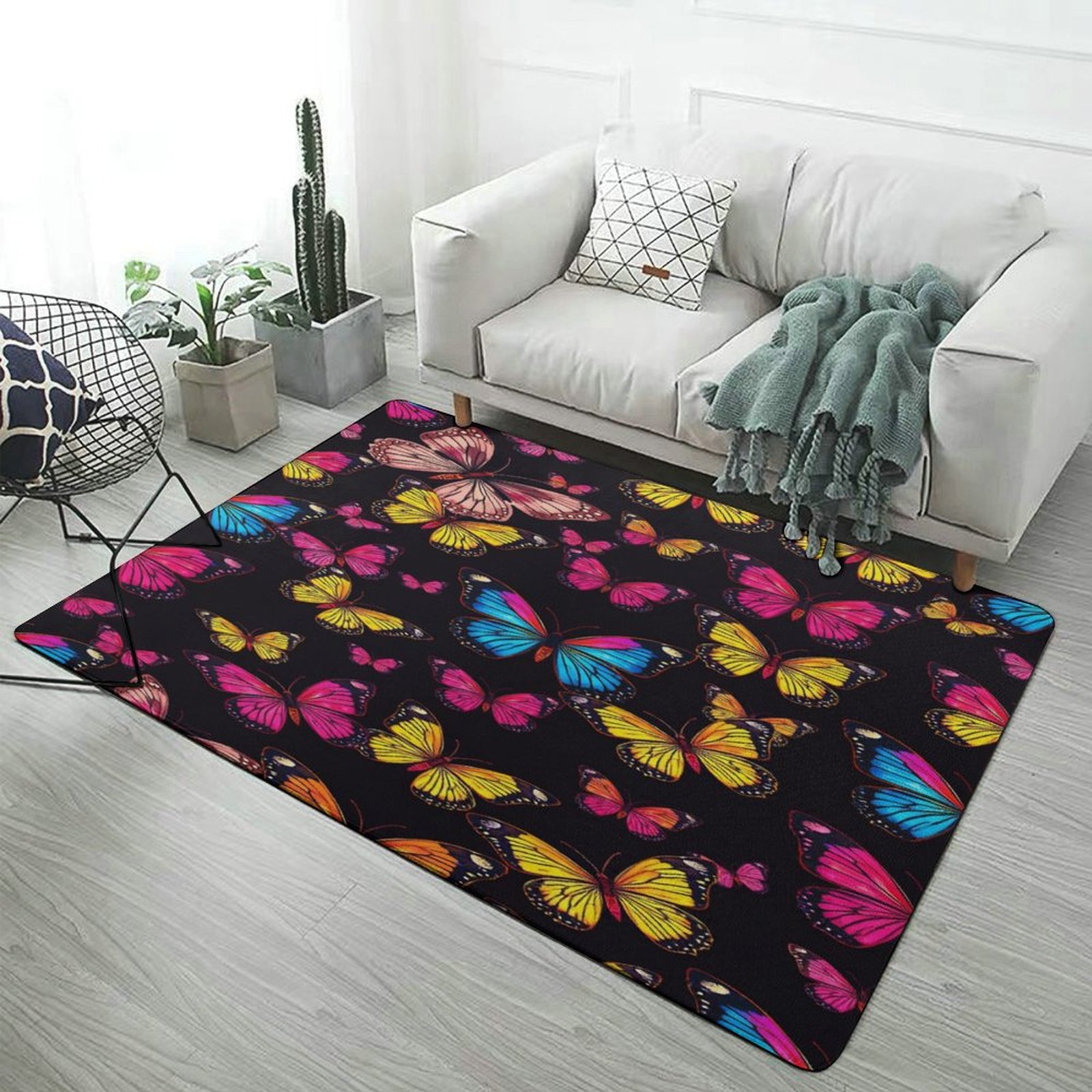 Enchanting Butterfly Light Luxury Home Carpets Living Room Ration Large ...