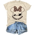 Enchanting Cartoon Mouse Head Leopard Bow Safari Animals Graphic T ...