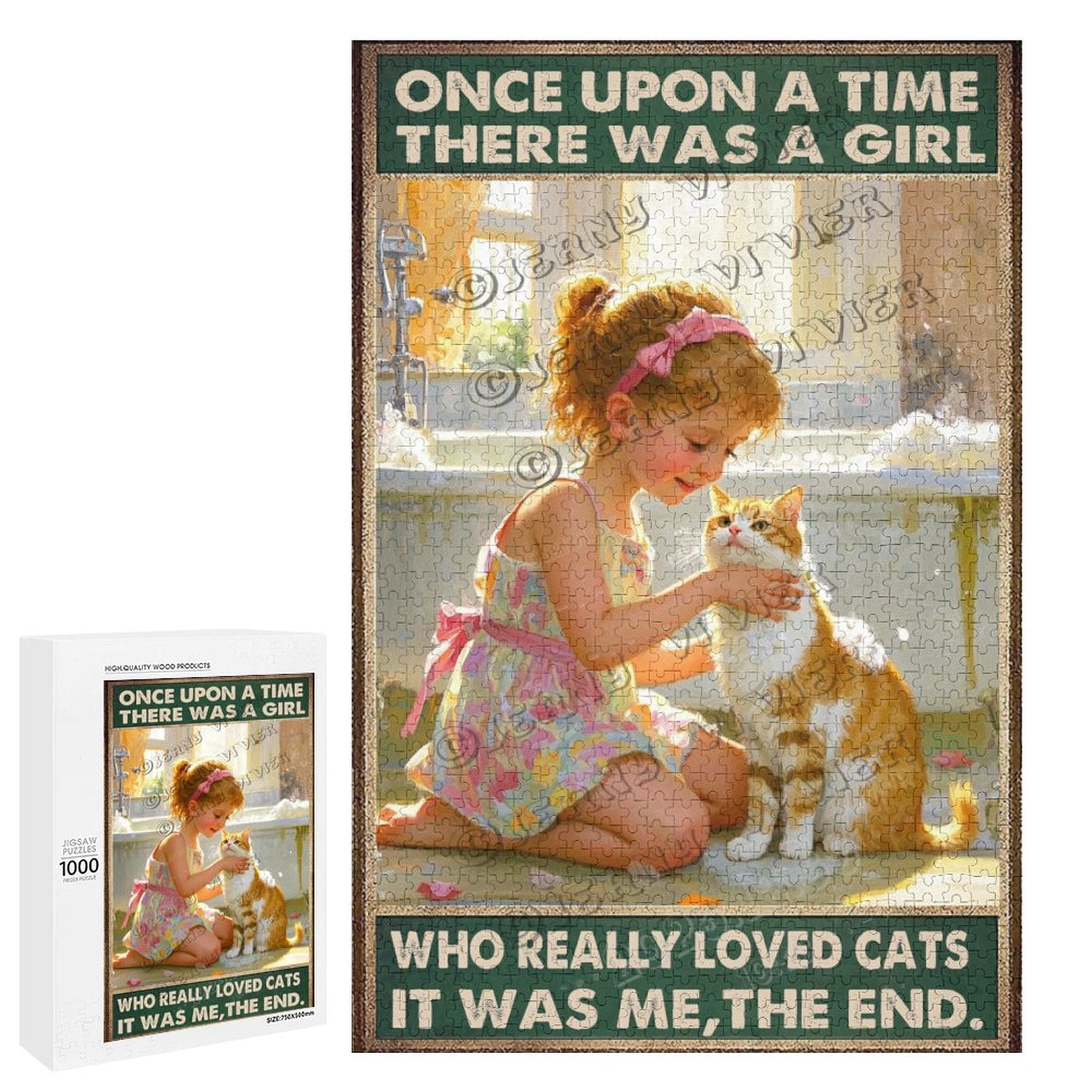 Enchanting Cat Puzzle – 1000 Piece Wooden Jigsaw – Once Upon A Time ...